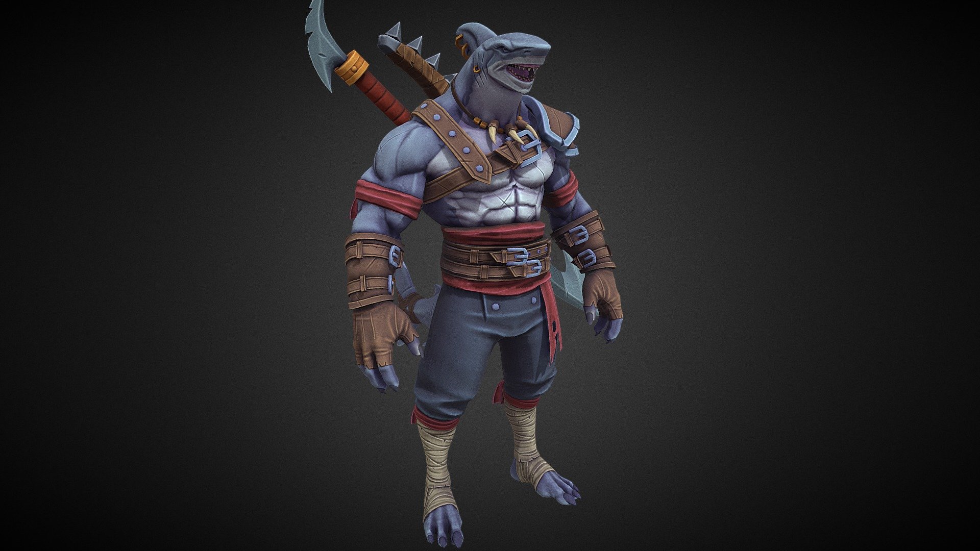 Shark Warrior - 3D model by Mer3D (@meralmustafova88) [8a427d5] - Sketchfab