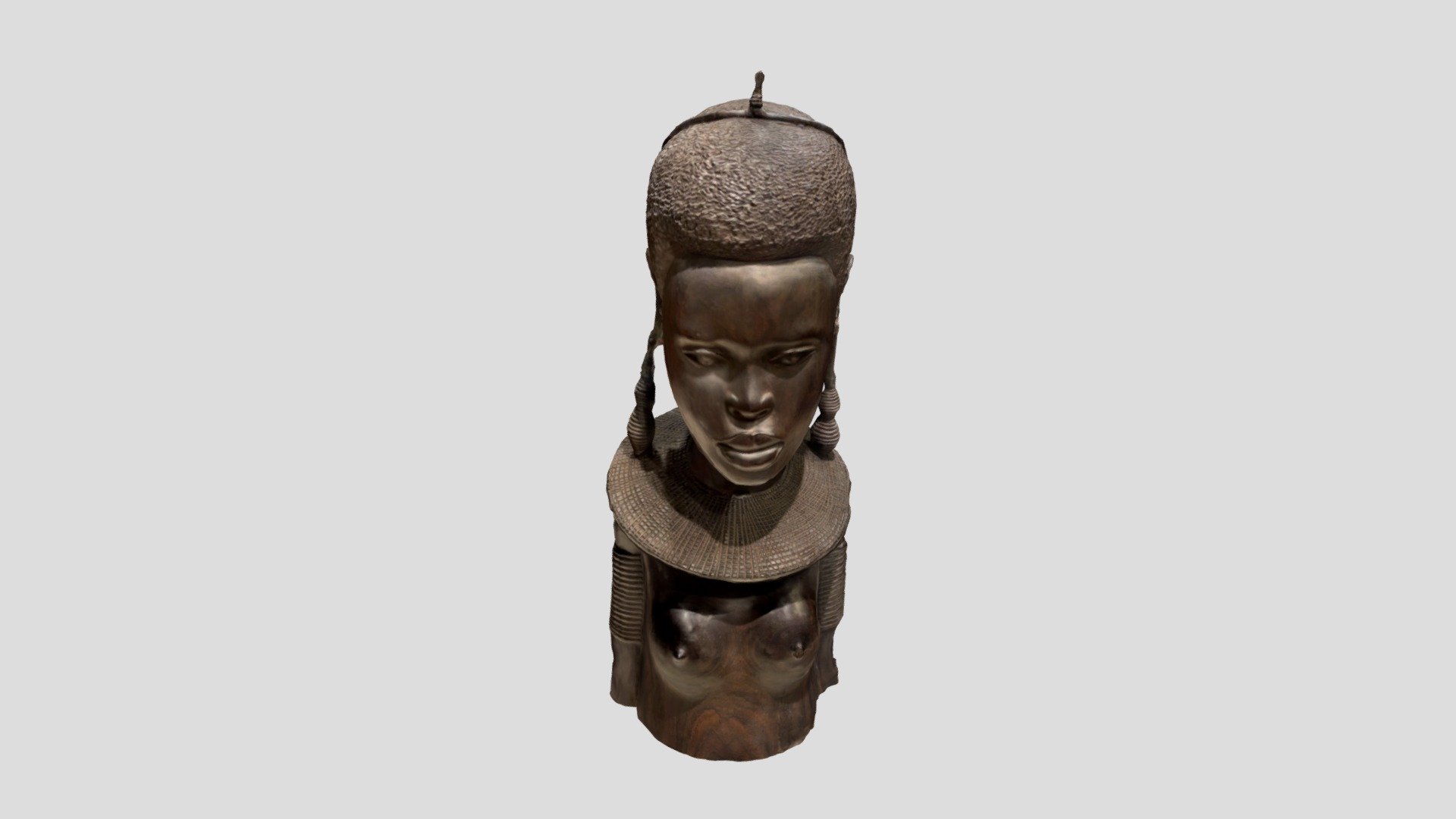 African woman 02 wood sculpture - Download Free 3D model by VGarts ...