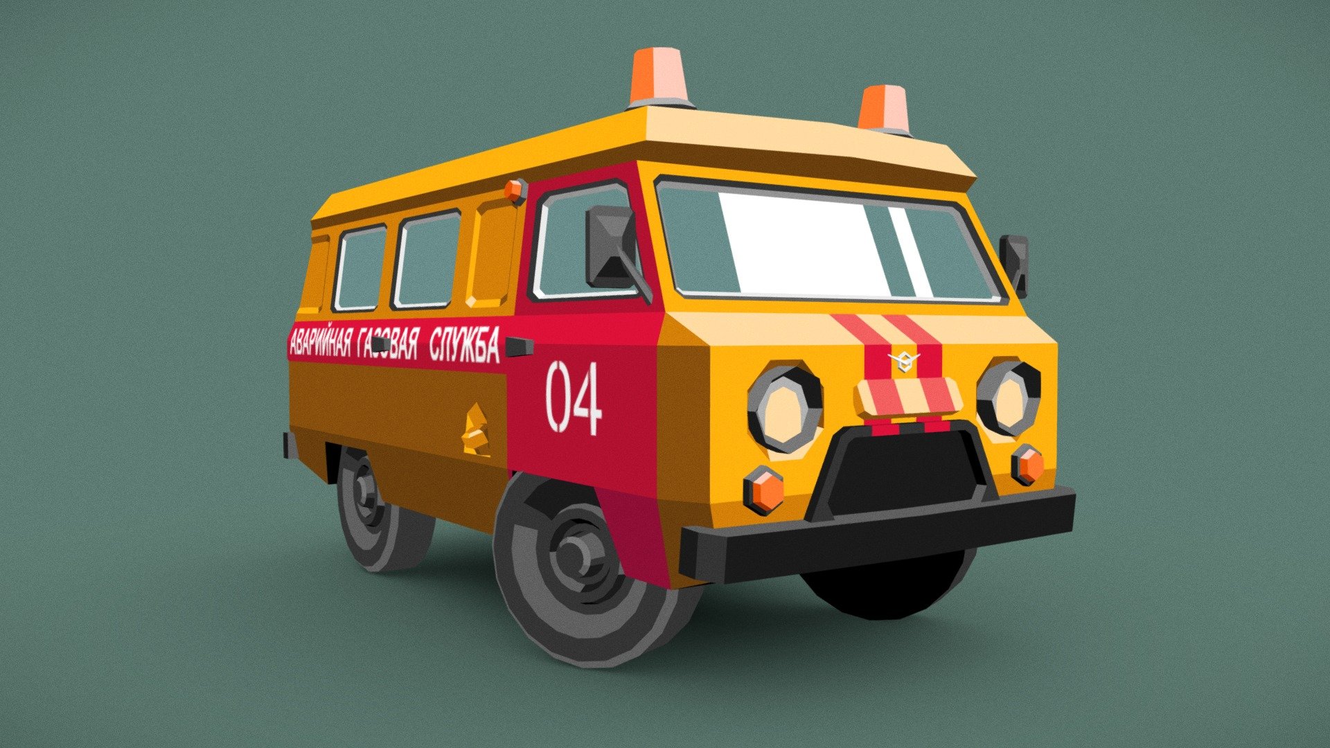 UAZ-452 Gaz Service - 3D model by eightismore [8a49369] - Sketchfab