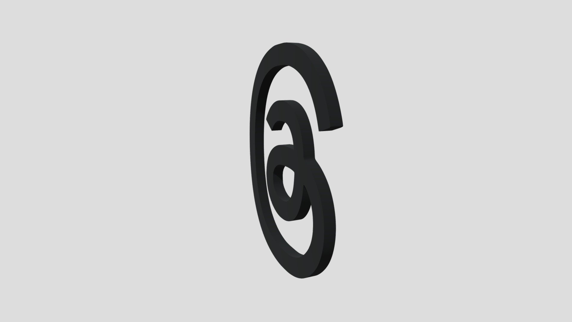 THREADS By Insta Logo - 3D model by wadihshajj [8a4aaf3] - Sketchfab