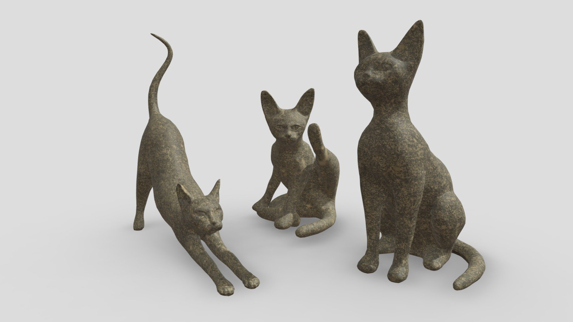 Cat's statues - 3D model by Sky_Deviant [8a4ea34] - Sketchfab