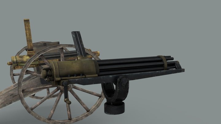 Gatling-gun 3D models - Sketchfab