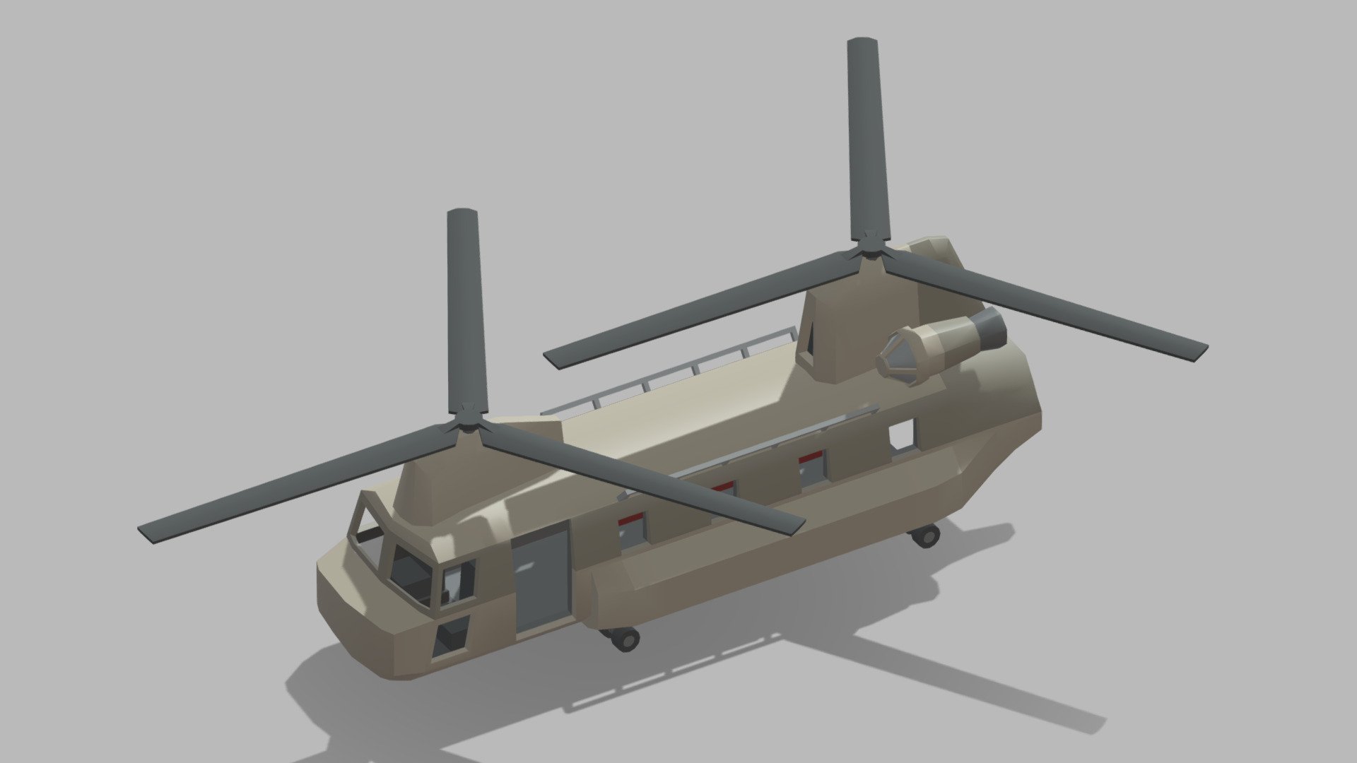 Chinook Transport Helicopter - Low Poly Game Mod - Buy Royalty Free 3D ...