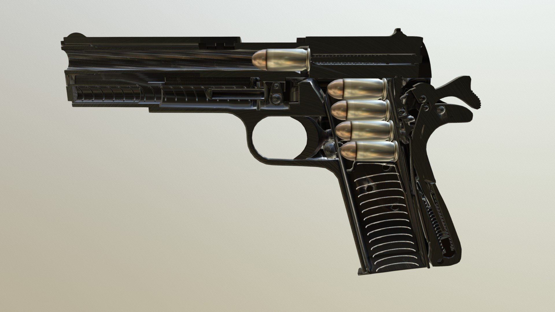 Colt 45 ACP 1911 Sectioned - 3D model by BlueDog [8a53638] - Sketchfab
