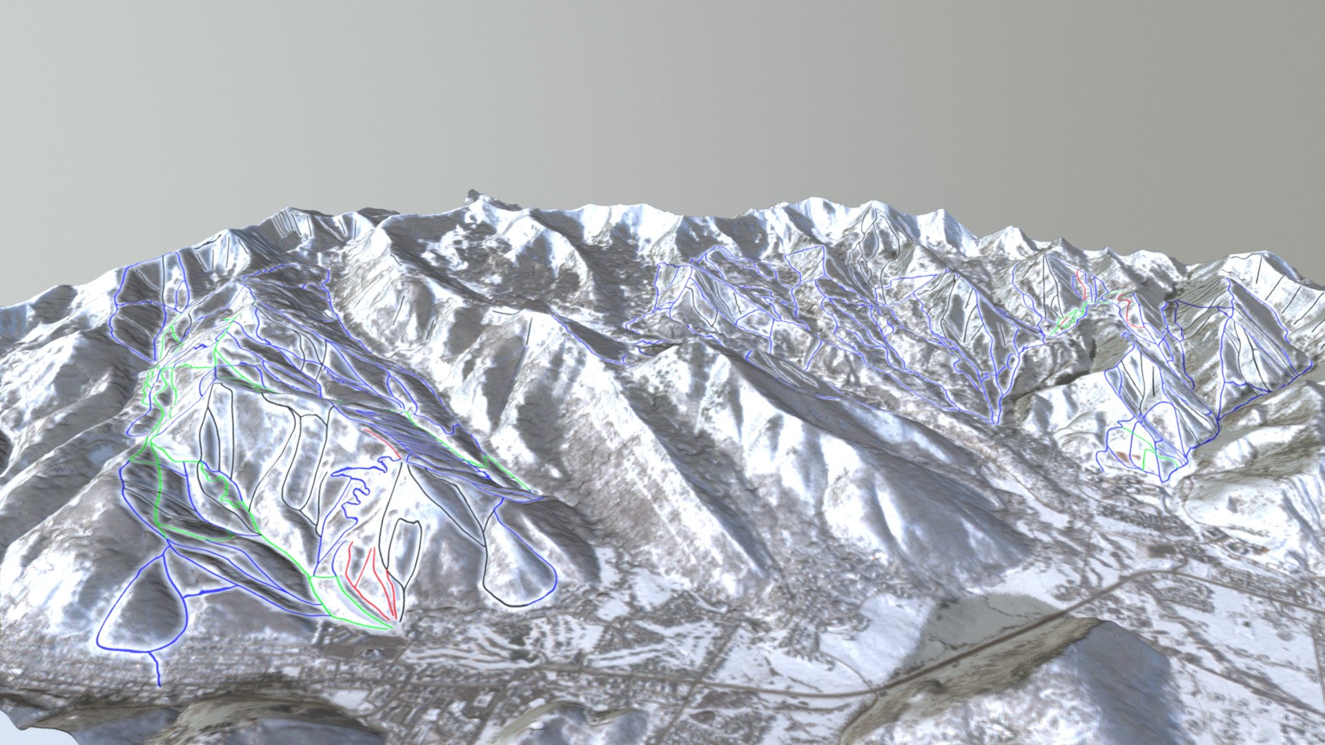 Ski Park City, Winter Map: 1:40,000 Scale - 3D model by smartmAPPS ...