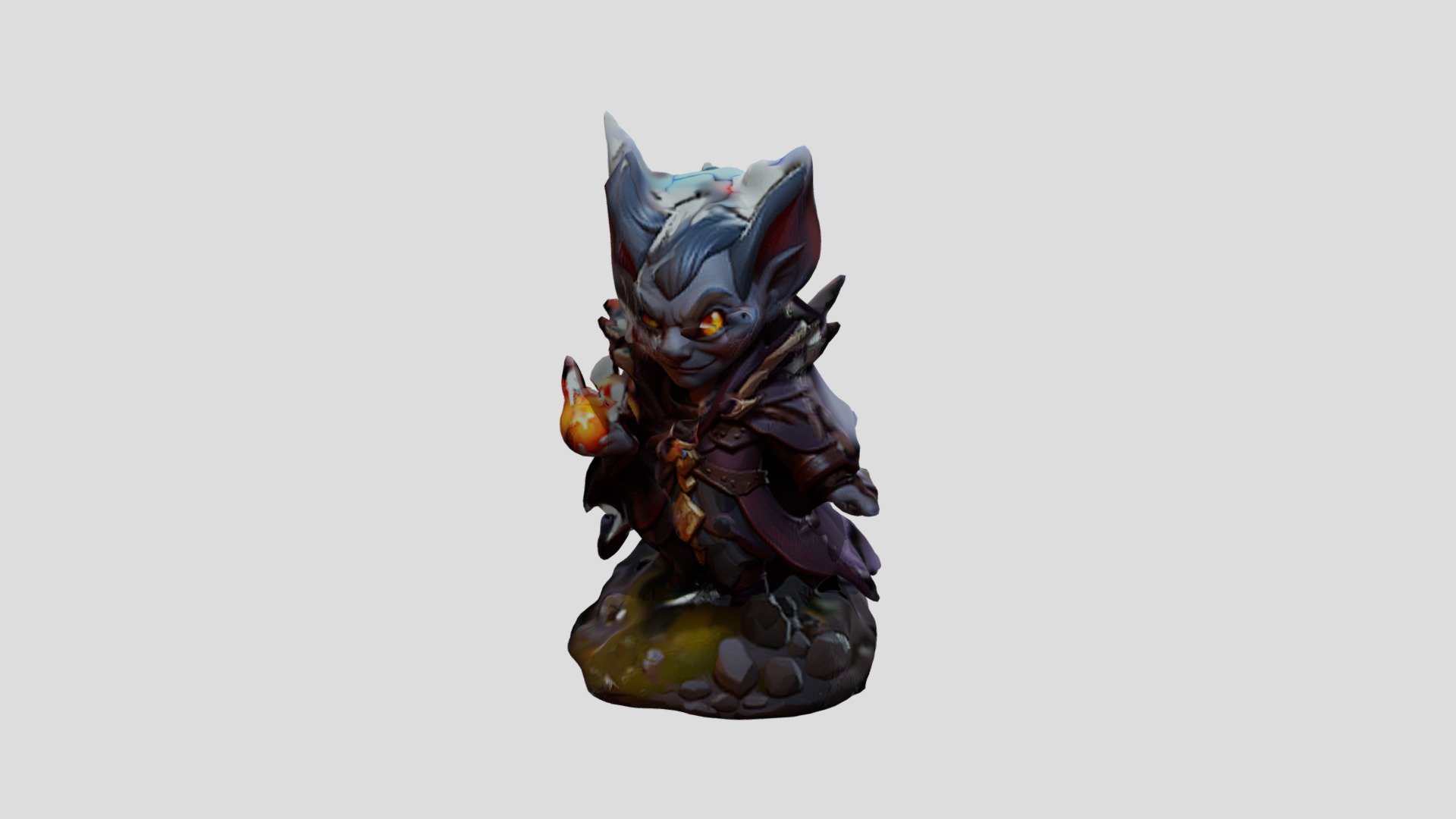 Little Mouse Wizard Holding a Fireball A smal - Download Free 3D model ...
