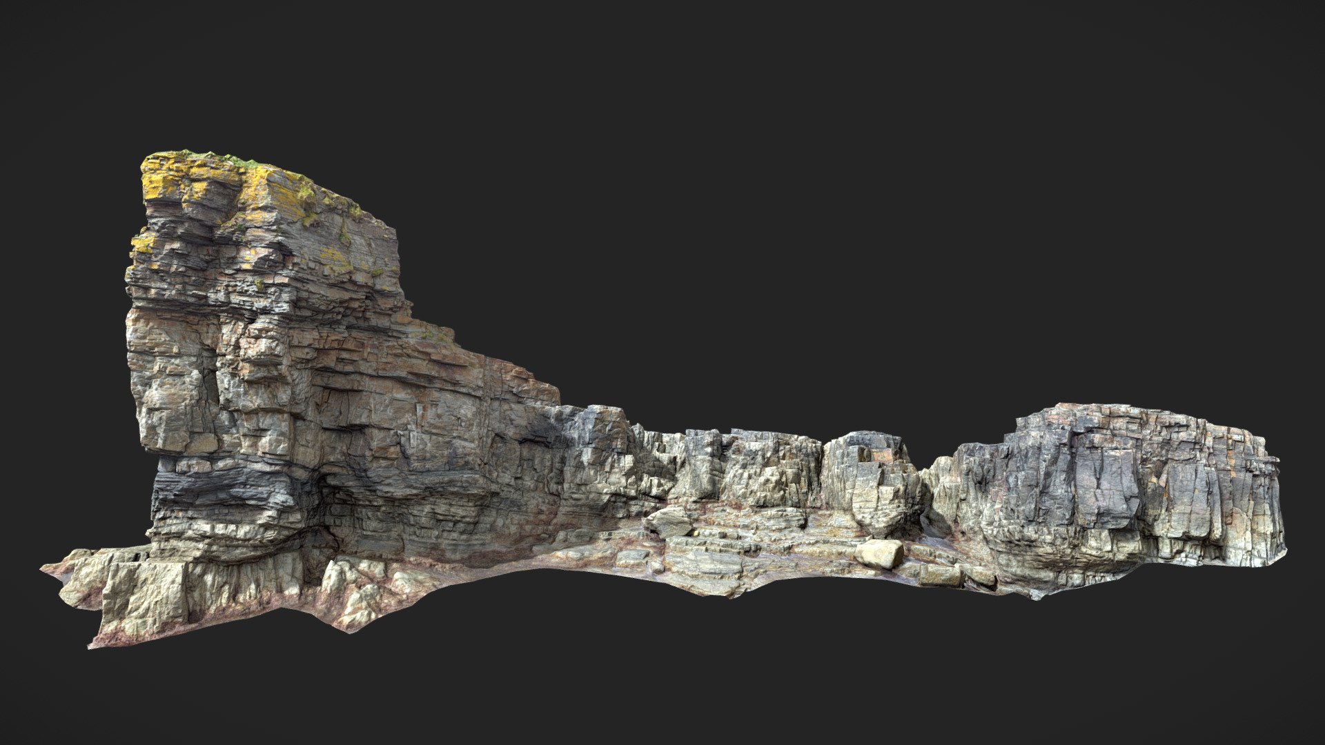 Big Coastal Cliff Formation Scan A - Buy Royalty Free 3D model by Per's ...