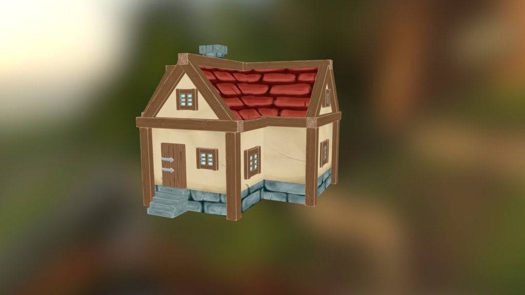 Handpainted House 2 - Download Free 3D model by Gui Santos (@gsantos ...