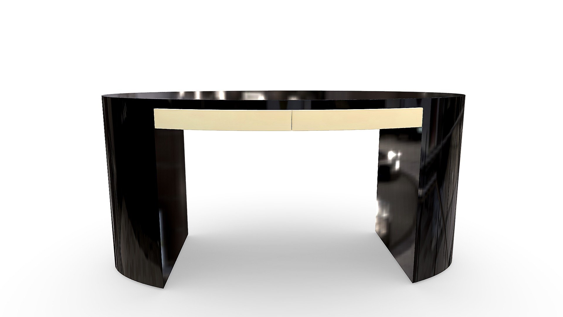 OVAL COUTURE DESK - LACQUER - NATURAL - 3D model by 3D Studio ...