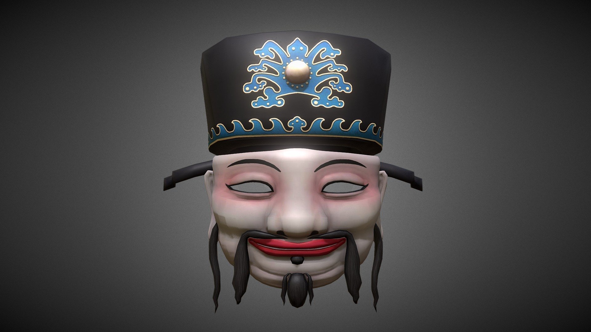 Chinese God of Wealth Mask - Buy Royalty Free 3D model by animod ...