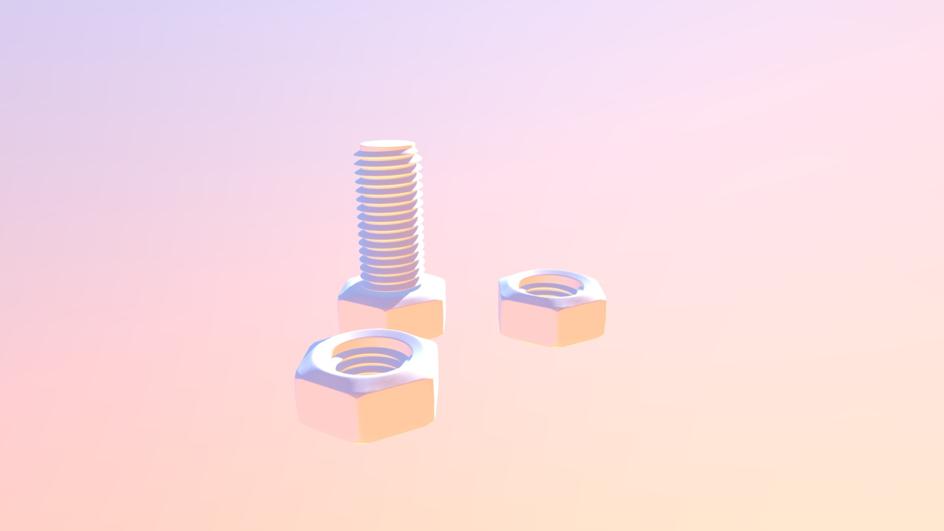 Bolt & Nut - 3D model by crusader1291 [8a60aaf] - Sketchfab