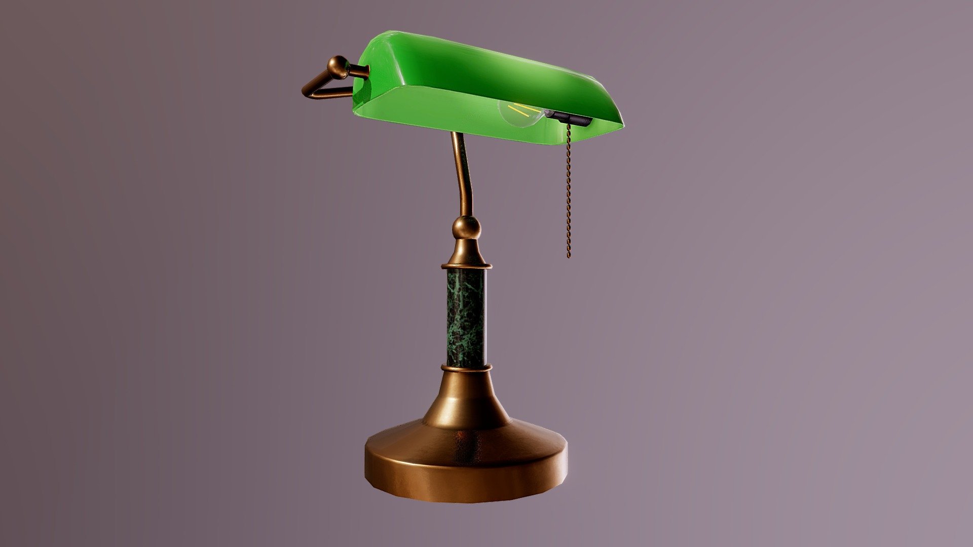 Bankers Lamp - 3D model by Joppe (@JoSo) [8a6602c] - Sketchfab