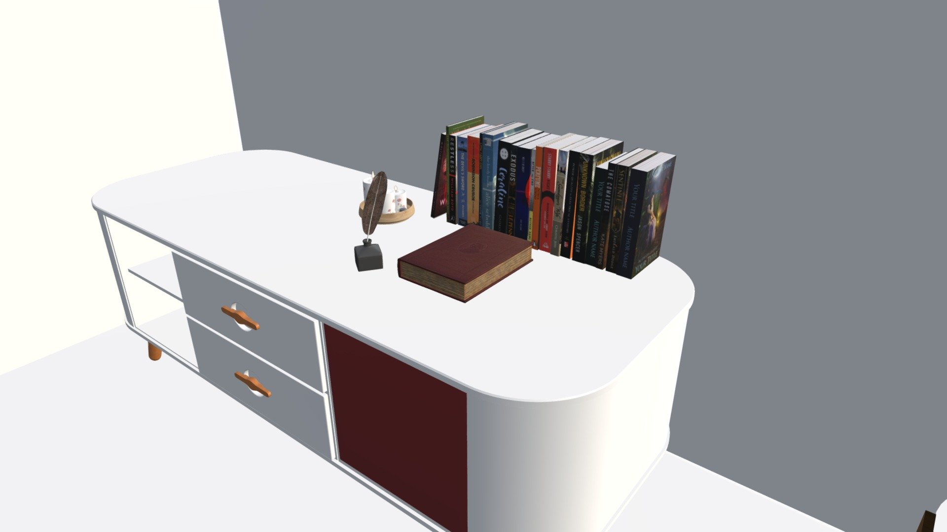 Book On A Table - Download Free 3D model by Pop Cylinder ...