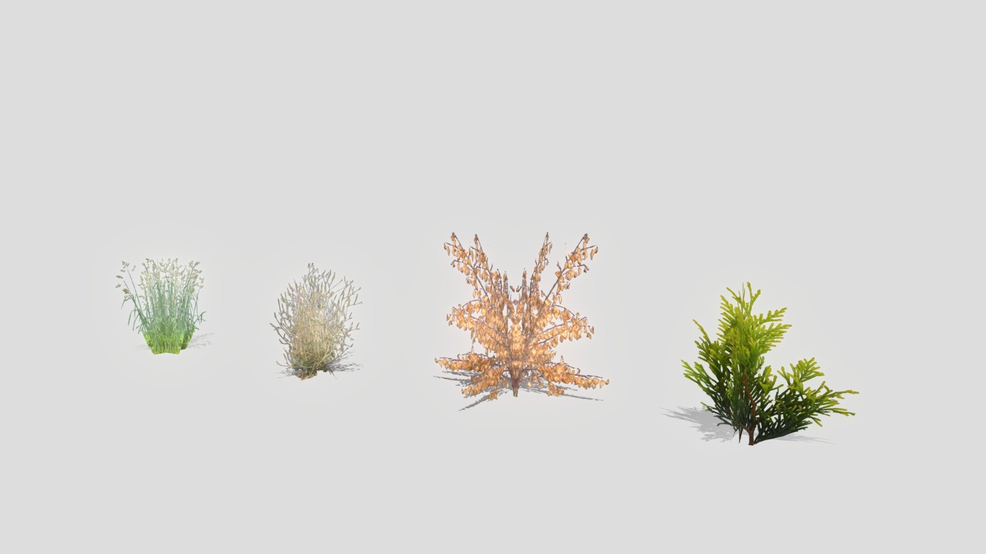 Grass And Bush - Mobile GameReady - Download Free 3D model by Ali ...
