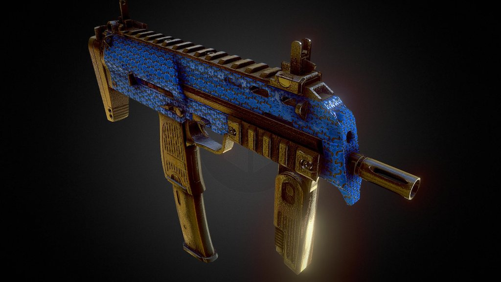 MP7 Blue Night - Download Free 3D model by mibalsk [8a6d3c2] - Sketchfab