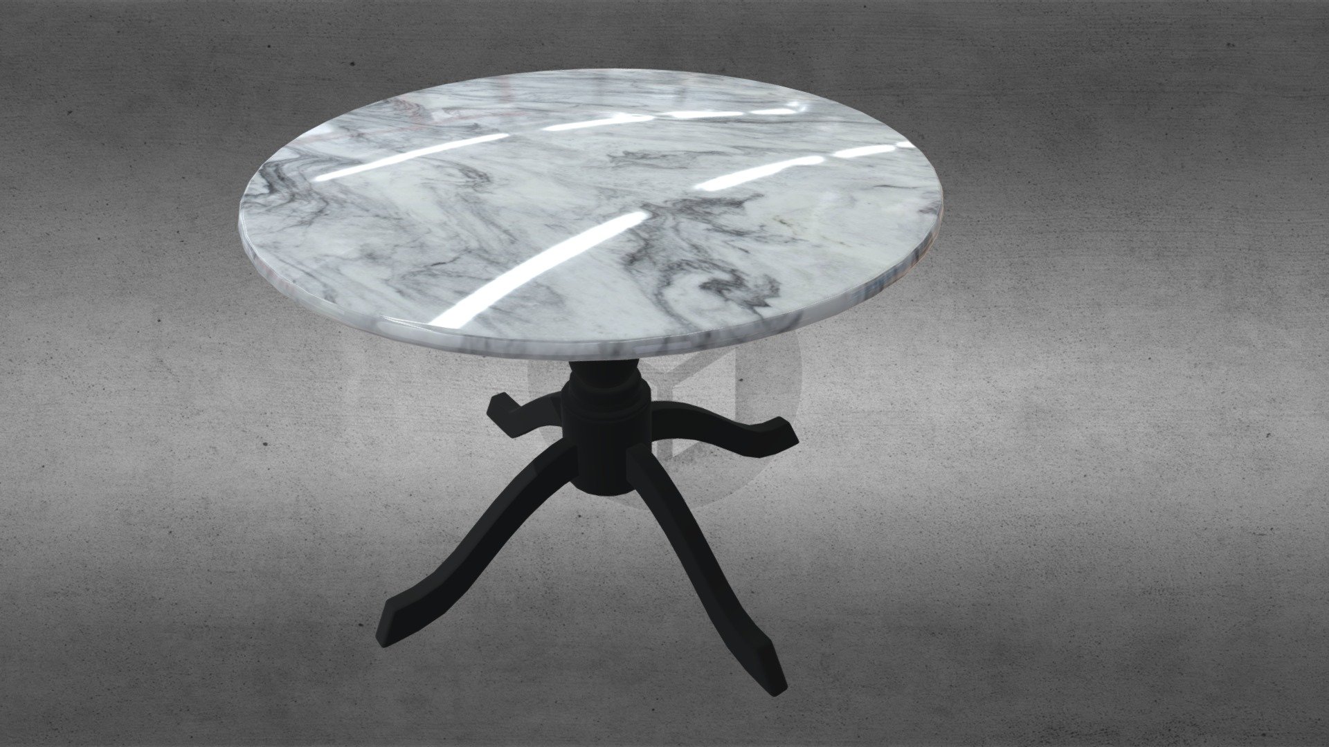 Rounded Marble Table 01 - Download Free 3D model by KhanSaab [8a6f7d7 ...