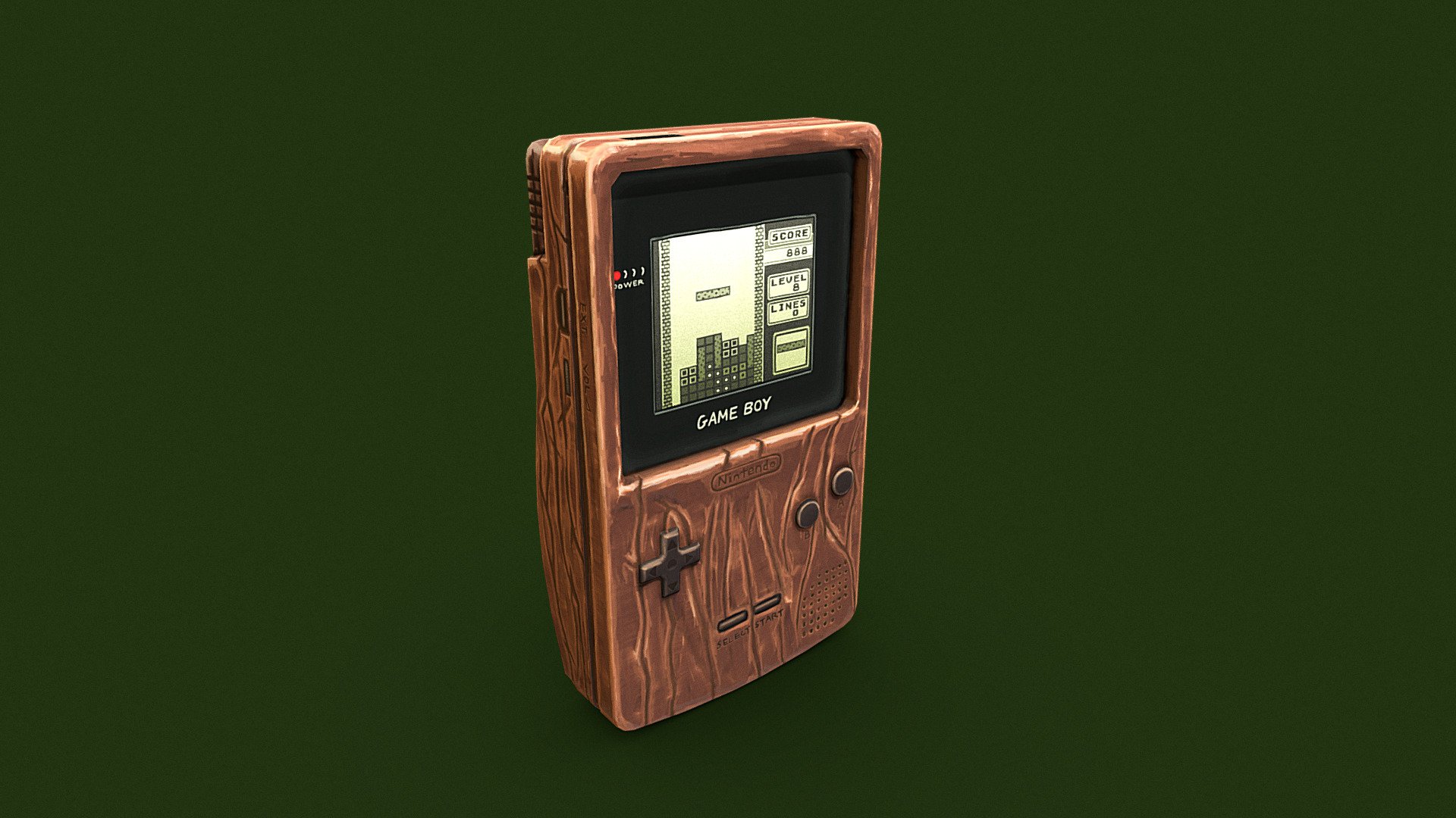 Hand-painted Wooden Gameboy - #GameBoyChallenge - Download Free 3D ...