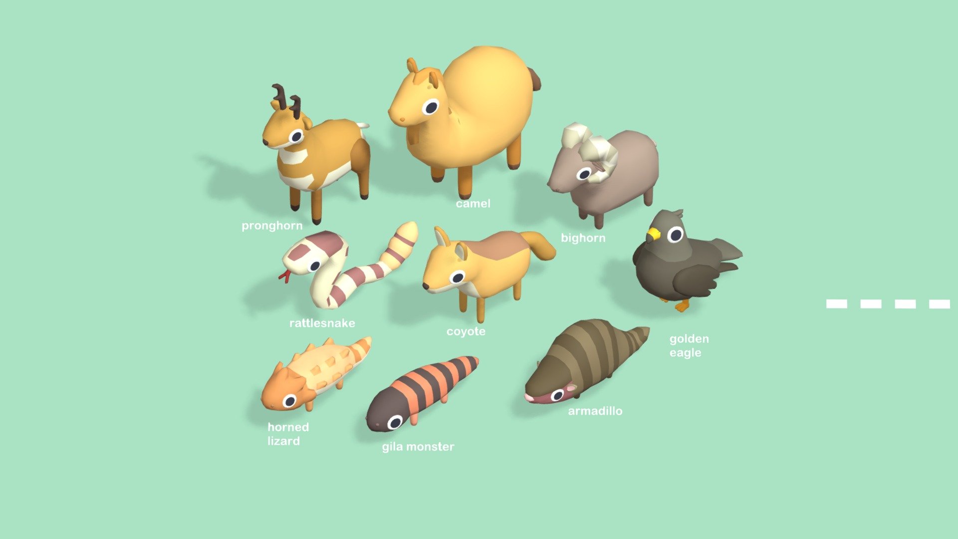 Quirky Series - Desert Animals Vol 1 - Buy Royalty Free 3D model by ...