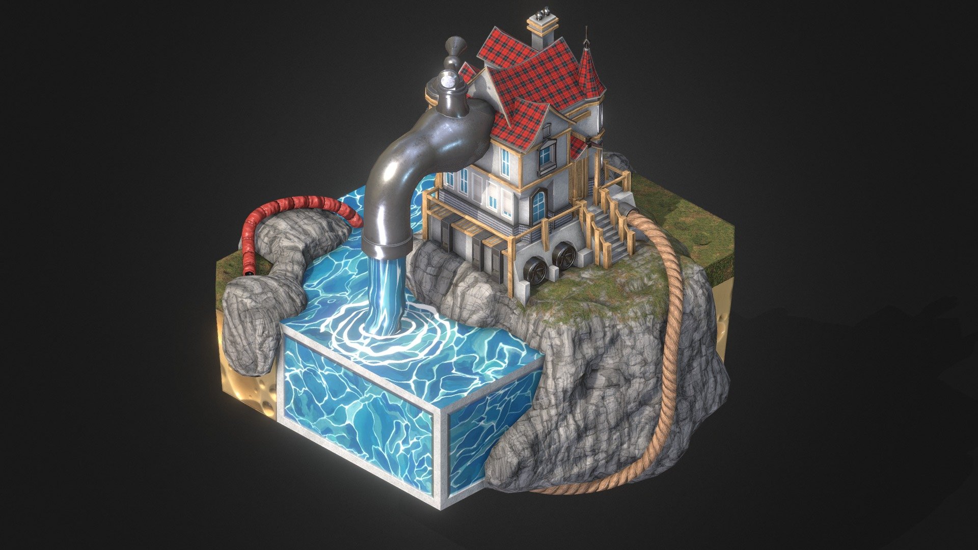 House_Tap_Cartoon - Download Free 3D model by Cyril Limoges Athiel ...