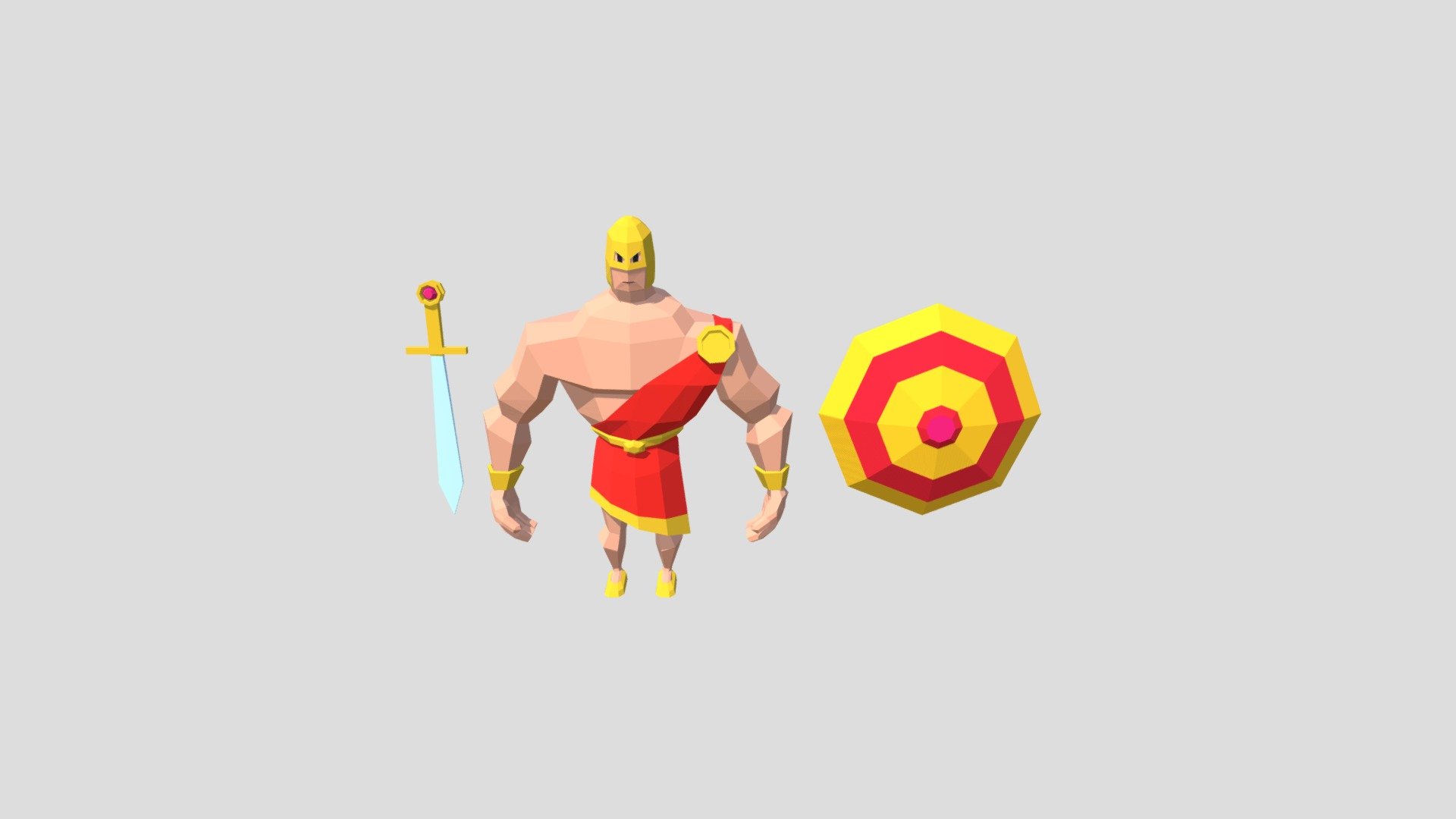 Stylized Low poly Greek Soldier - 3D model by nomank [8a73535] - Sketchfab
