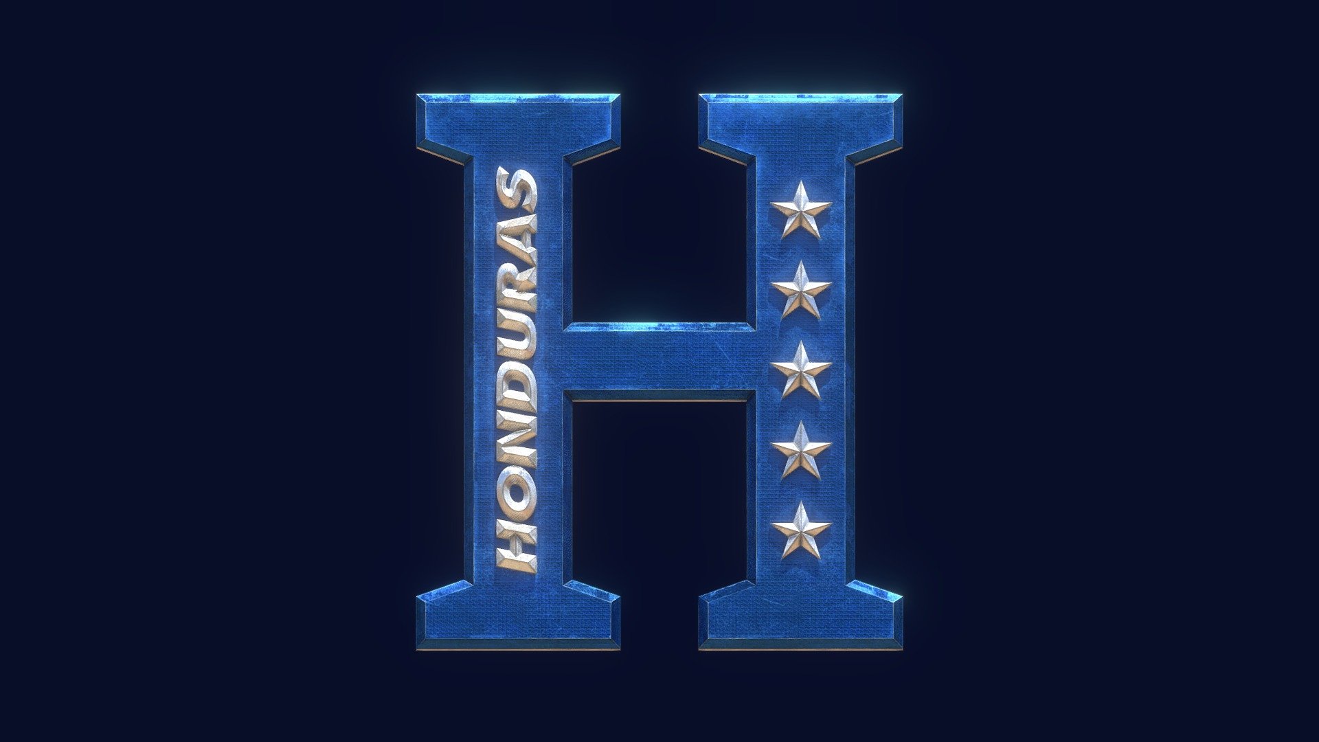 Honduras National Team – 3D Badge/Shield - Buy Royalty Free 3D model by ...
