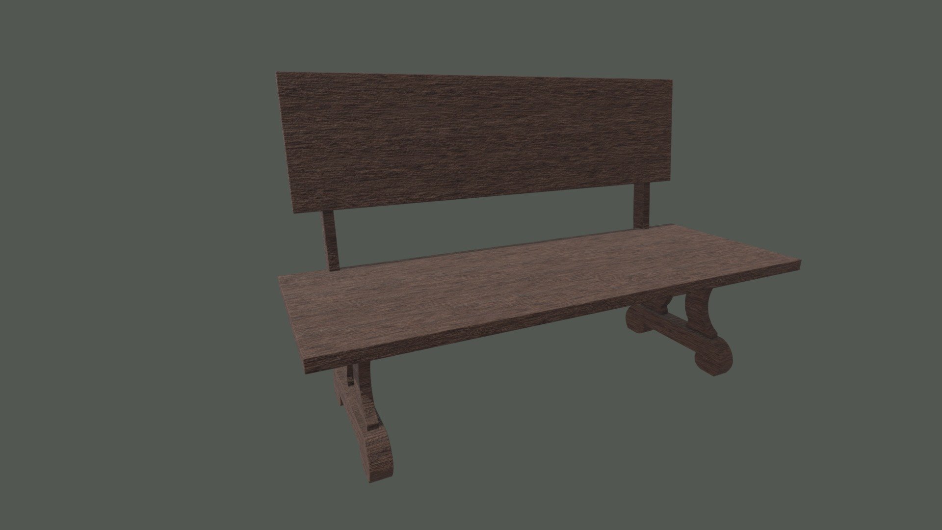 Wooden Bench - 3D model by Luke (@LukeWolfe) [8a794c1] - Sketchfab
