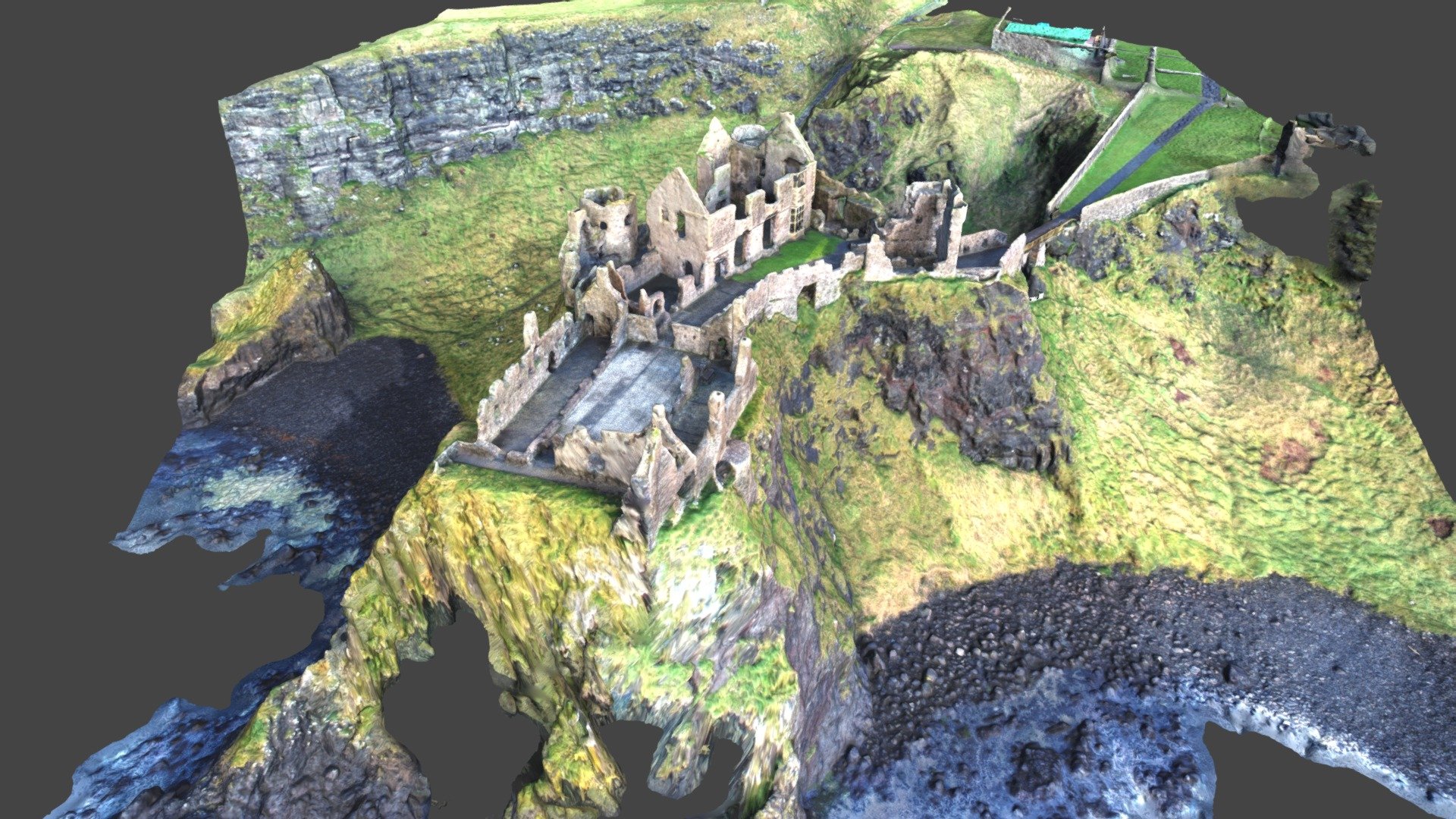 Dunluce Castle KMZ - 3D model by panoptics [8a7a99c] - Sketchfab