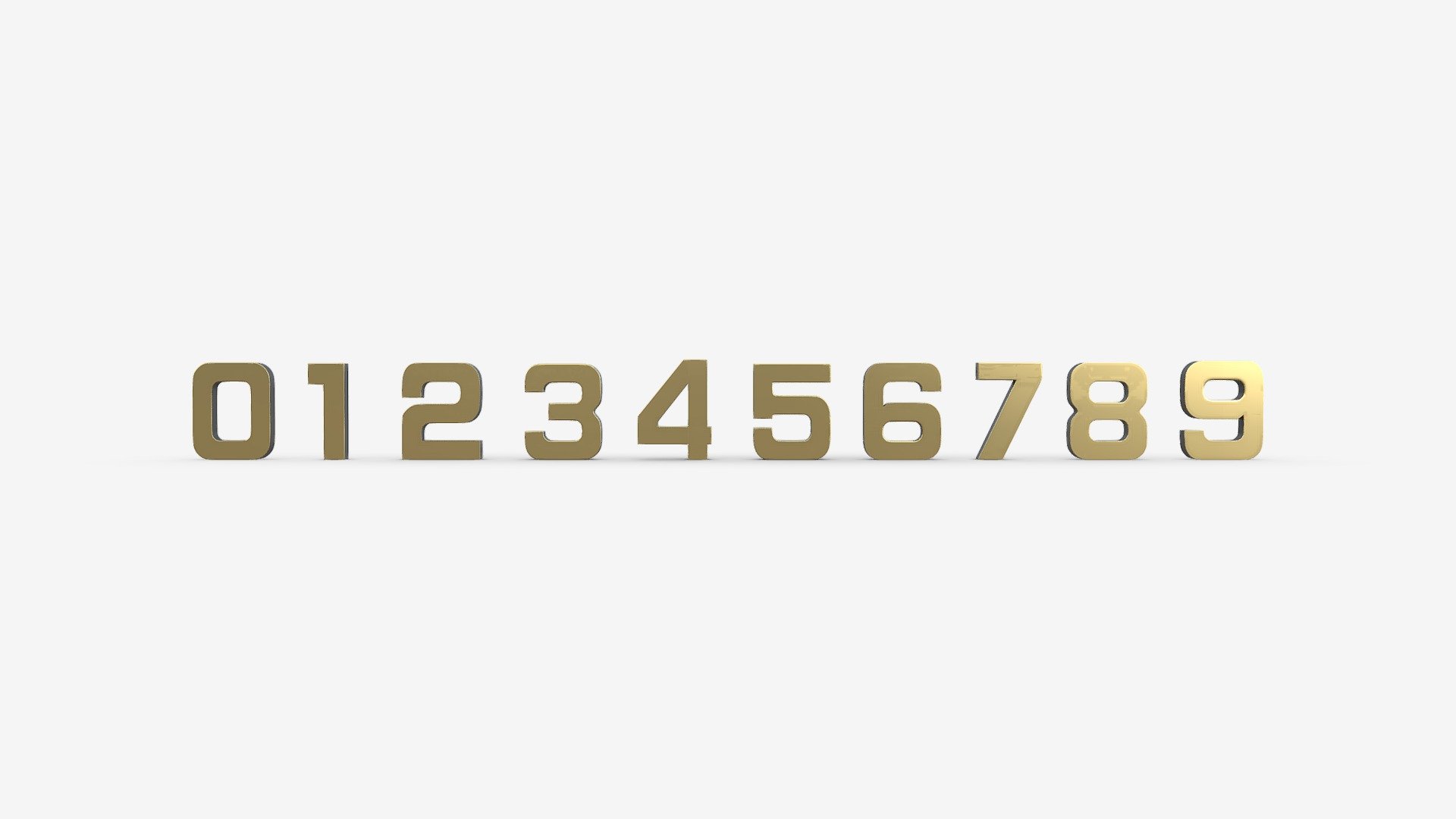 Numbers gold metal plastic - Buy Royalty Free 3D model by HQ3DMOD ...