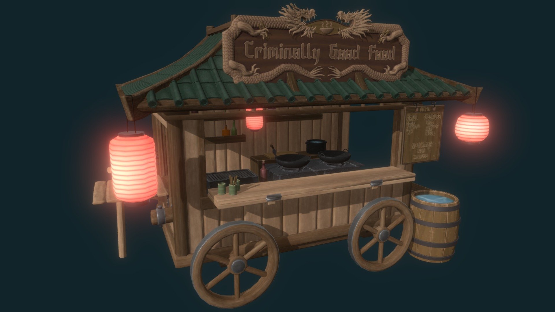 Food stall - 3D model by Roy Fredriksz (@RoyFredriksz) [8a7c568 ...