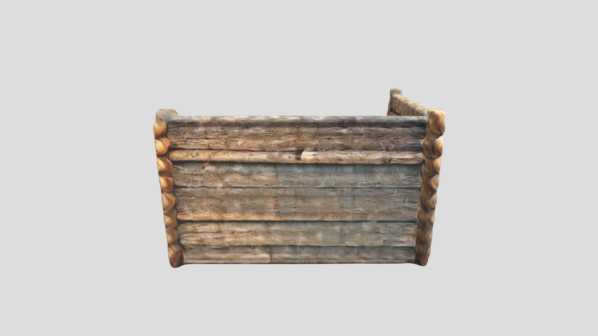 A Logcabin Wall(1) - Download Free 3D model by sidder [8a7c72f] - Sketchfab