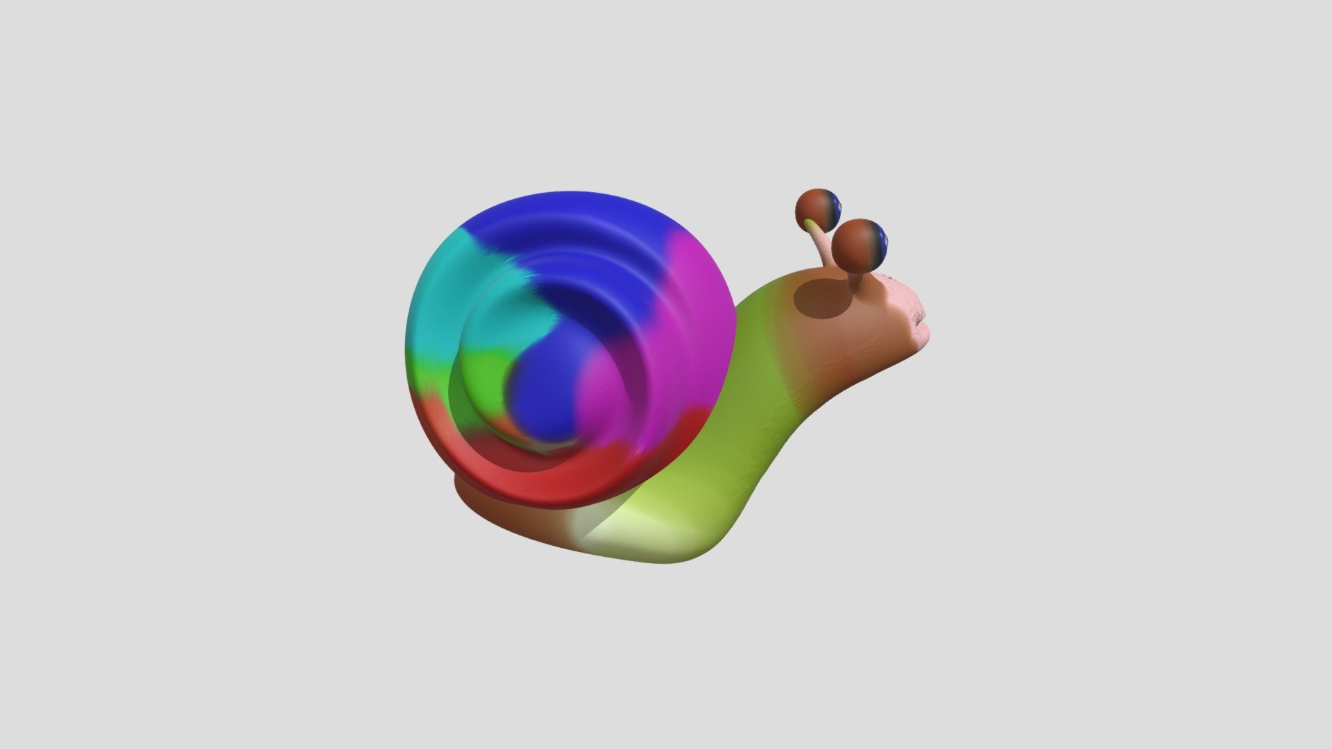 Rainbow snail - 3D model by innasor8 [8a7cf2d] - Sketchfab