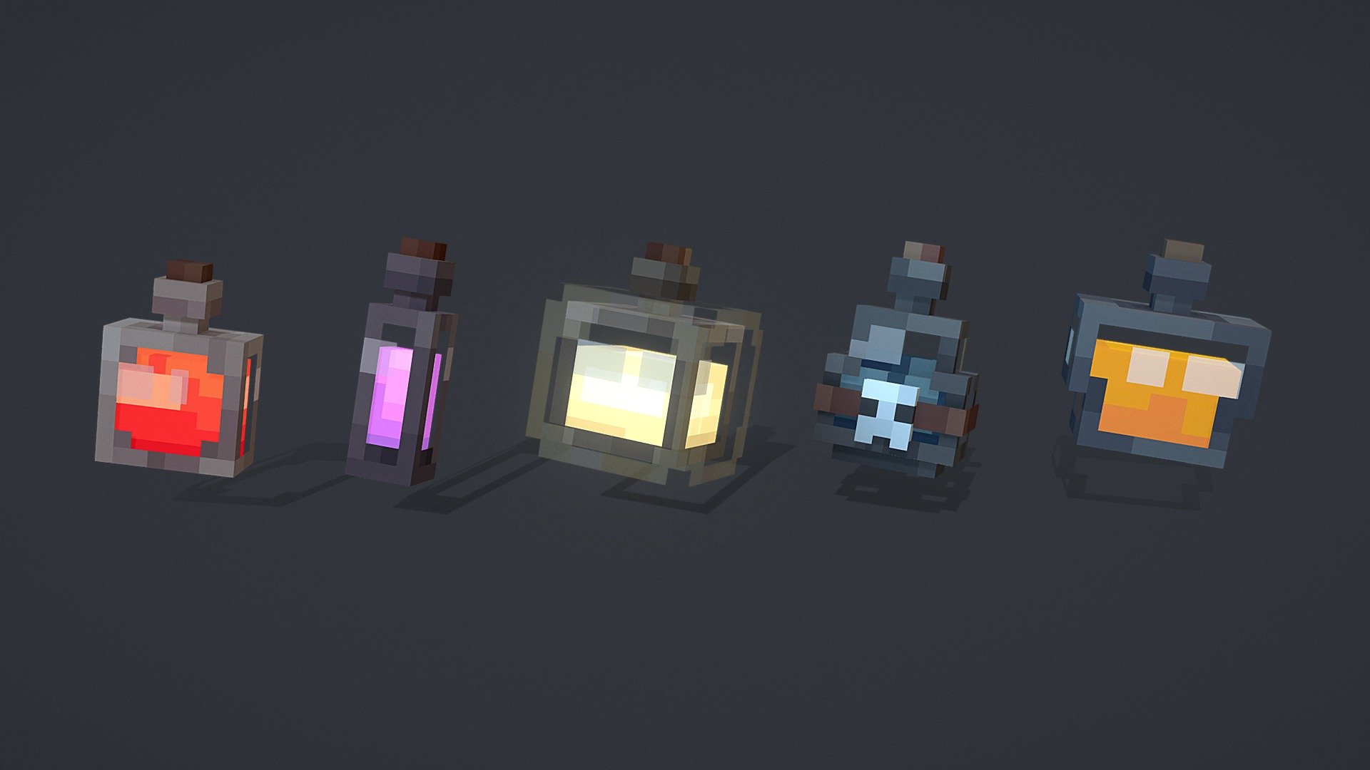 Potions - 3D model by Wacky (@wackyblocks) [8a7da7f] - Sketchfab