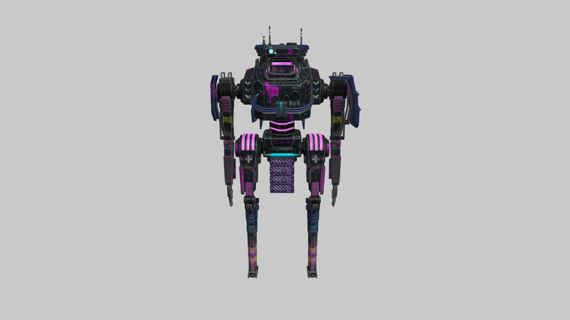 Cyberpunk Mech - 3D model by harryjohnson [8a7f2e3] - Sketchfab