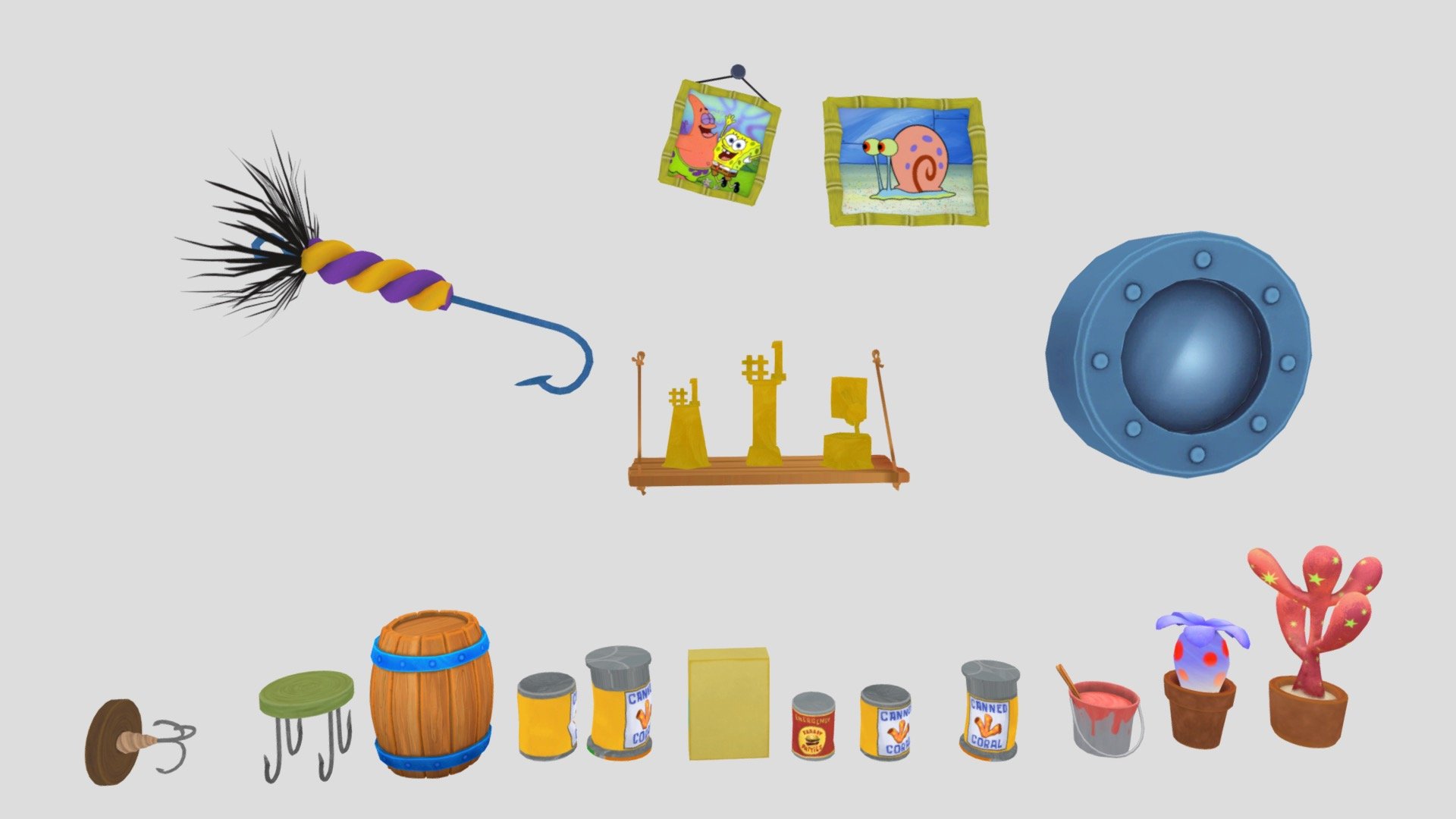 Bfbbr-SpongeBob’s House Stuff Props - Download Free 3D model by SMF ...