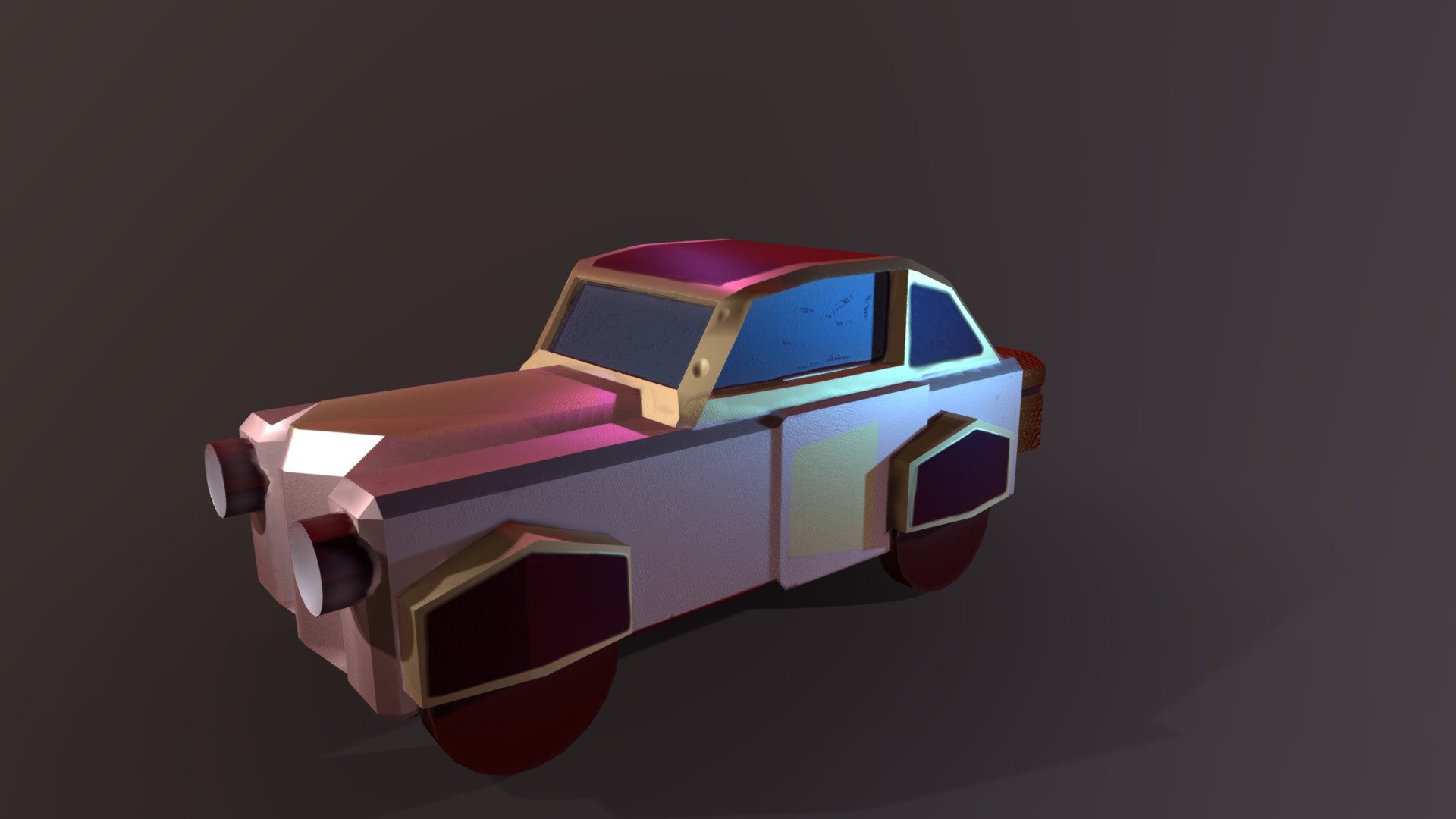 Low-Poly 1950's Rustic Car - 3D model by NewtEmporer [8a836a1] - Sketchfab