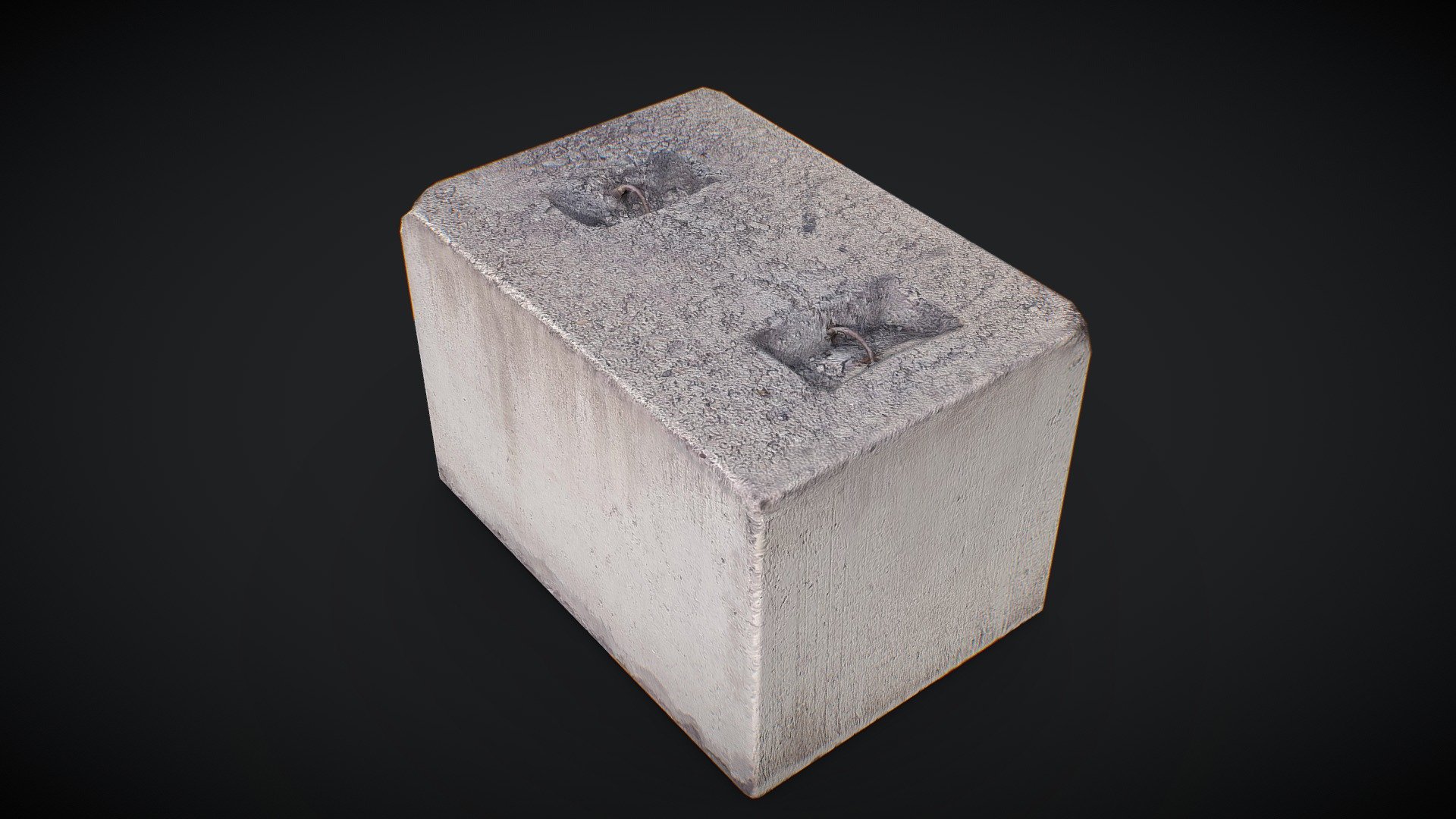 Simple Shabby Concrete Block - Buy Royalty Free 3D model by Aleksei ...