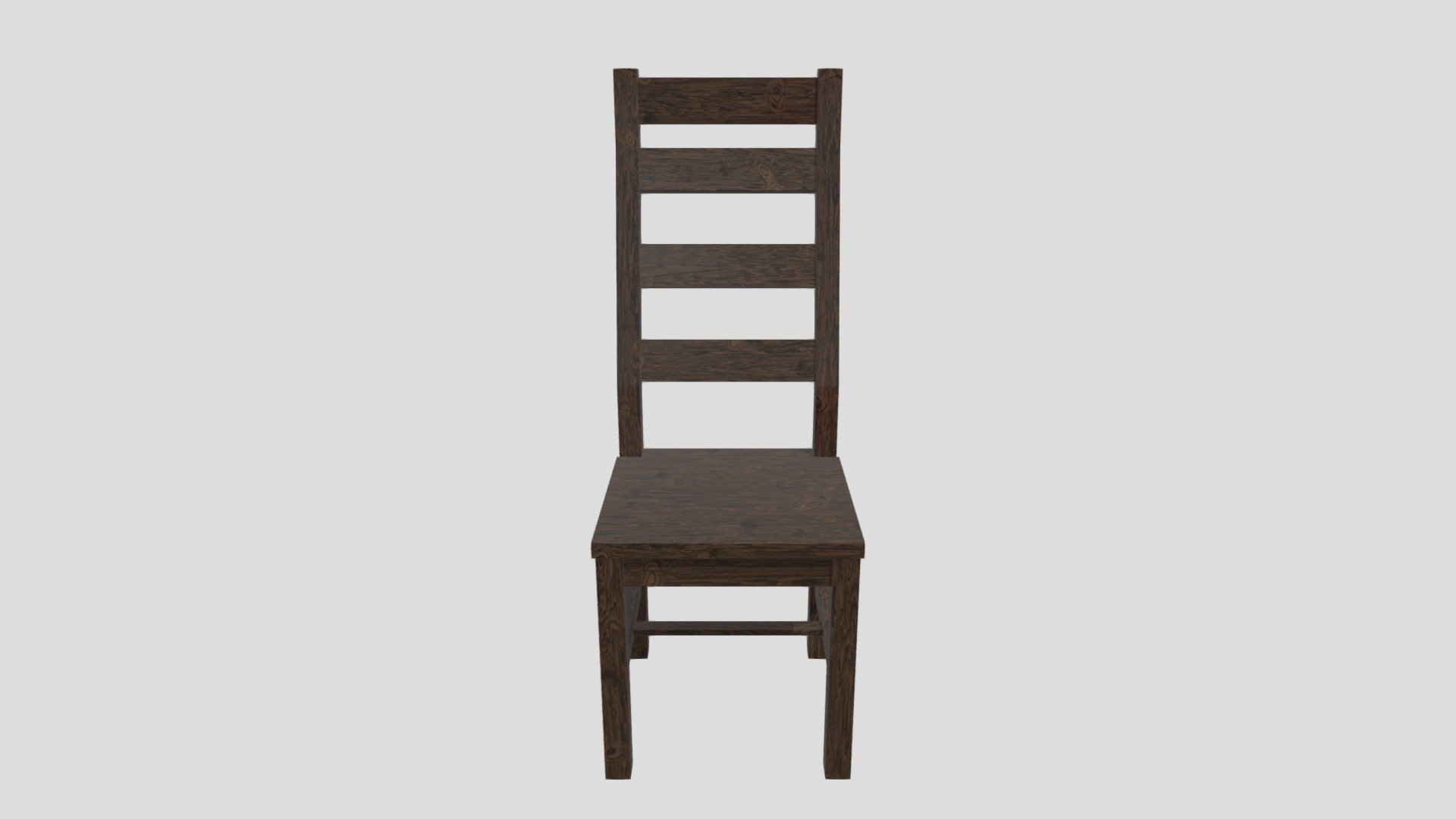 Low-poly Ladder Back Chair - Download Free 3D model by ...