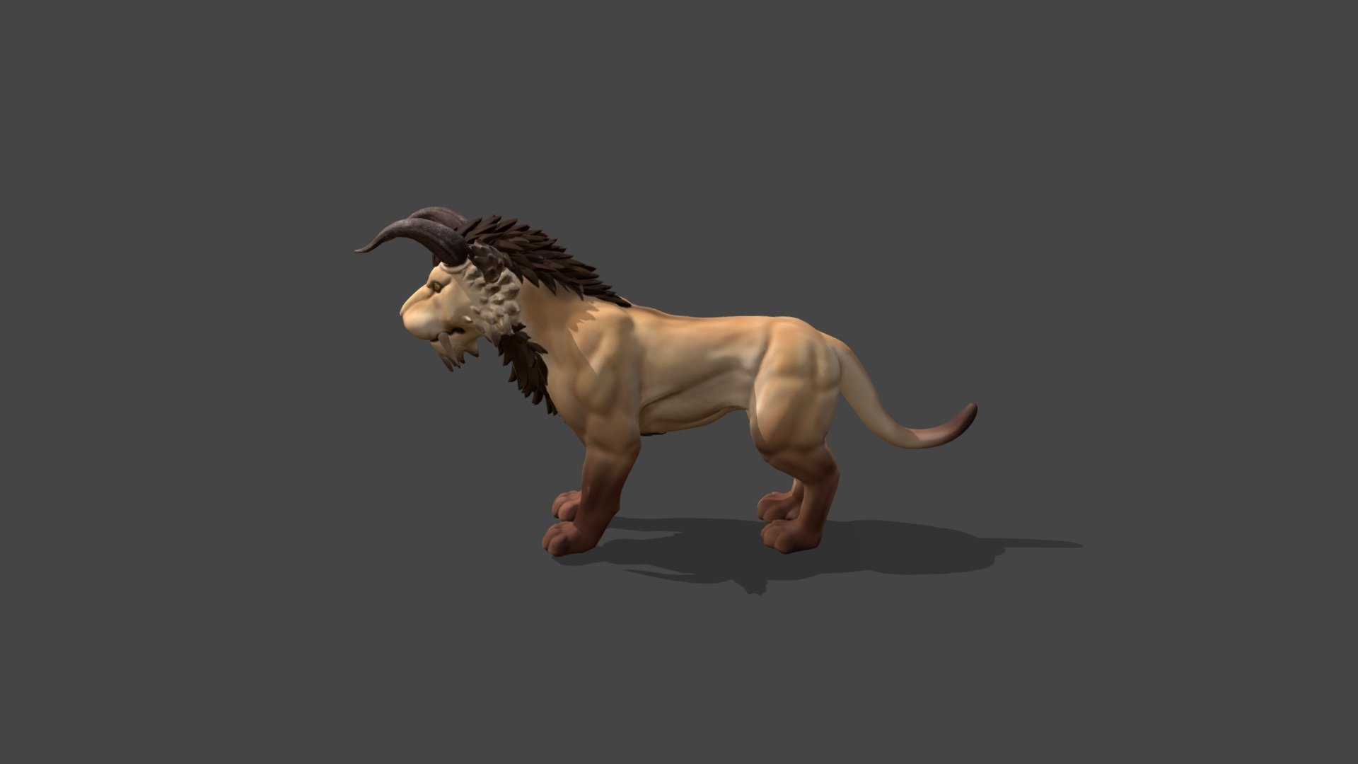 Lion Creature - 3D model by Renates [8a995b5] - Sketchfab