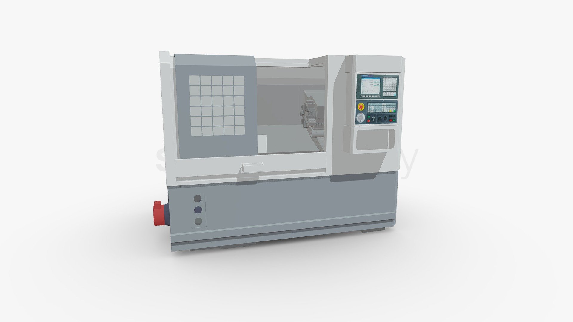 PR0283_CNC_LATHE - 3D model by steeluniversity [8aa11b3] - Sketchfab