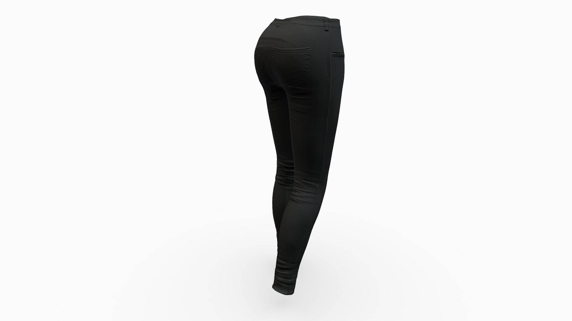 Rigged Female Casual Skinny Black Pants - Buy Royalty Free 3D model by ...