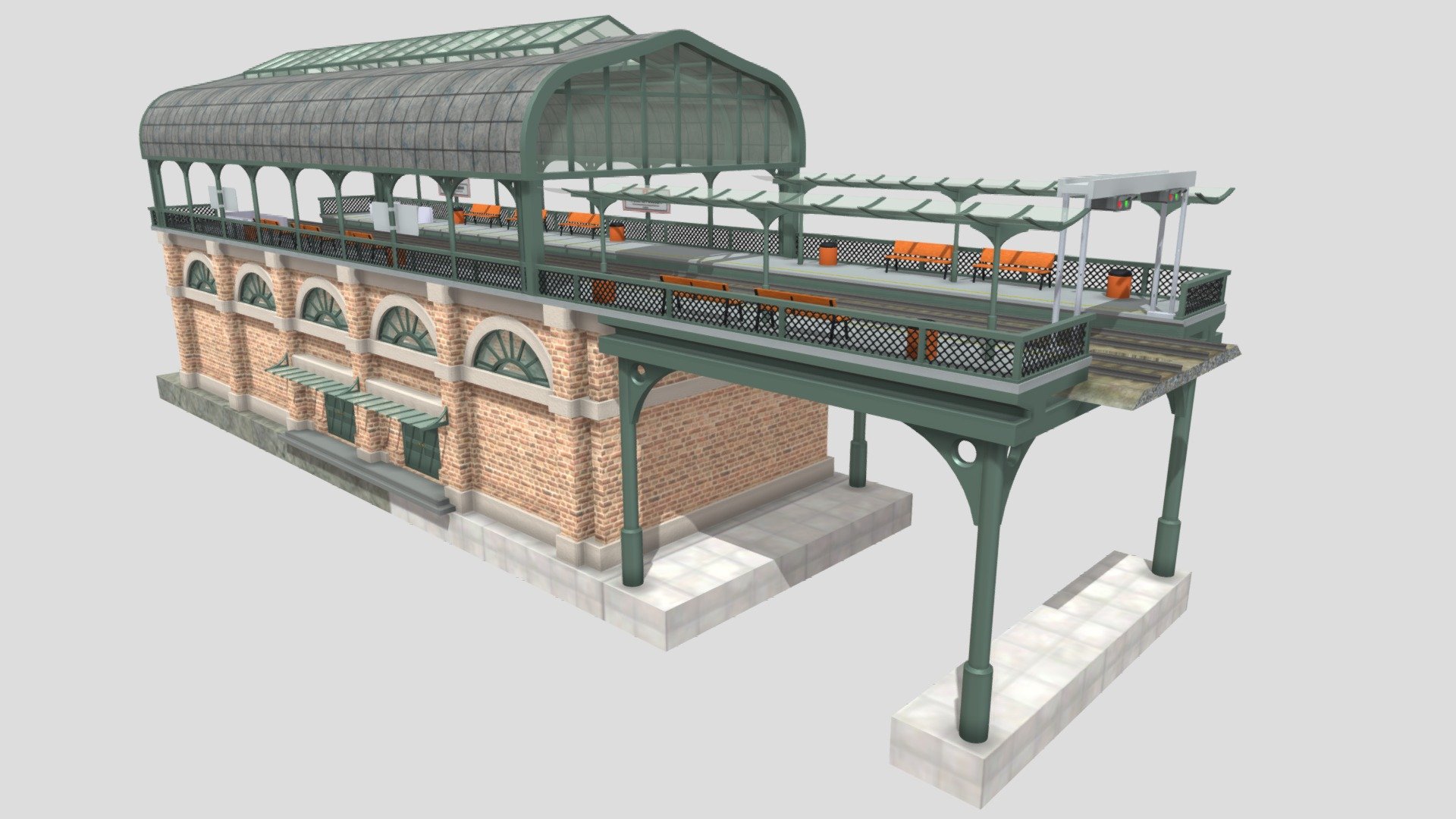Victorian Elevated Railway Station - Download Free 3D model by Mailer (@Mailer__) [8aa2685 ...