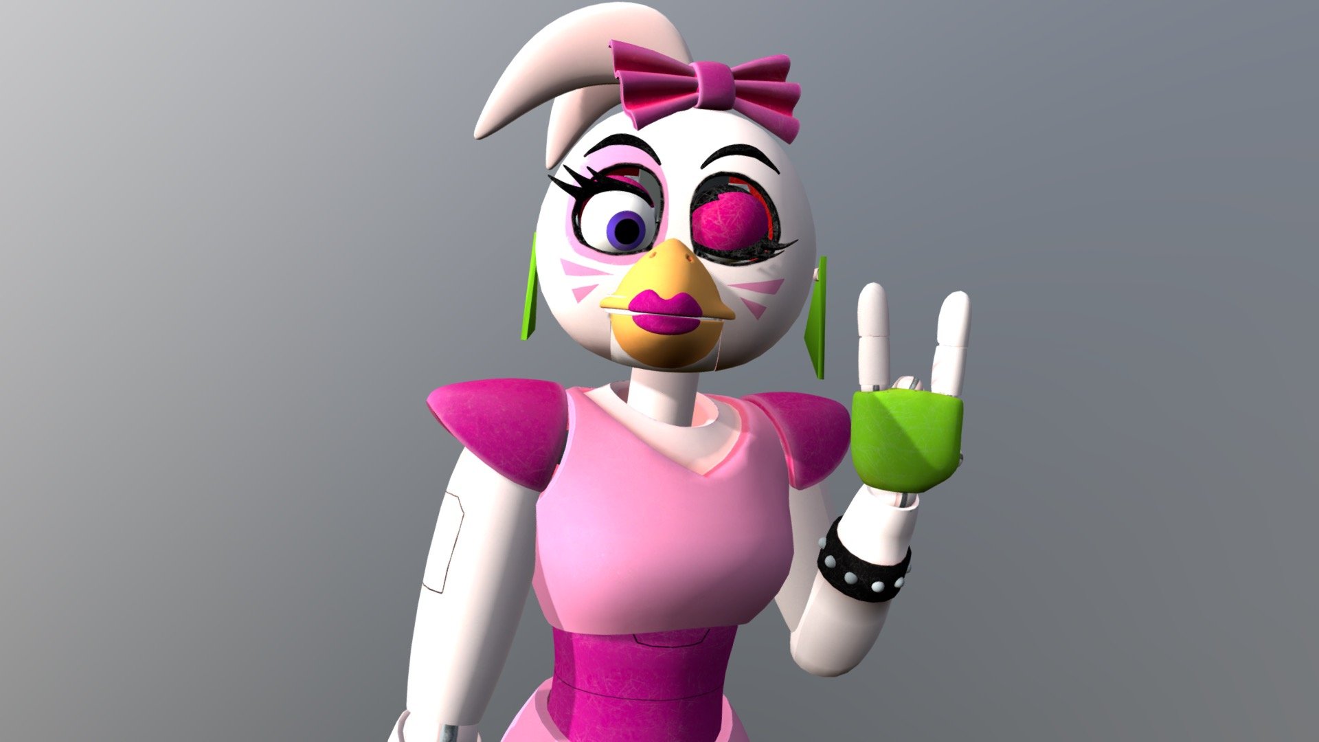 Glamrock Chica (Pose 1) - 3D model by Godzilla (@iamthayn) [8aa7eba ...