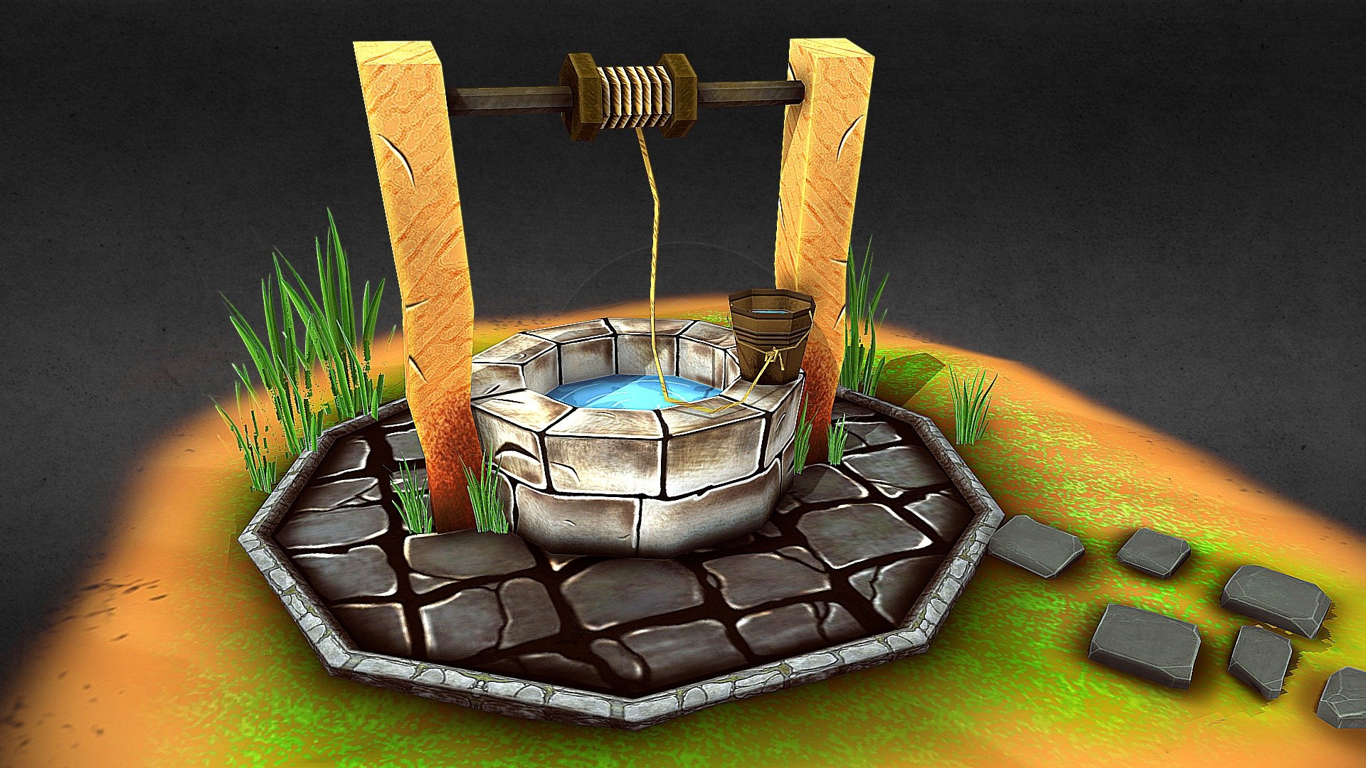 Hand Painted Well - 3D model by Vishal Salgotra (@Salgotra1184 ...
