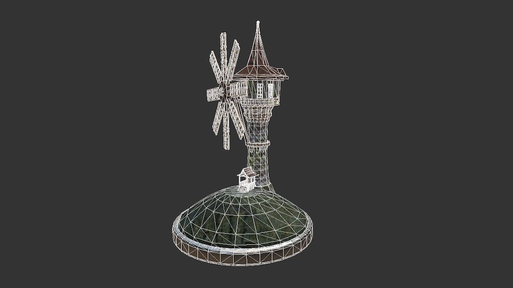 Windmill with texture - 3D model by MGold1 [8aa9257] - Sketchfab