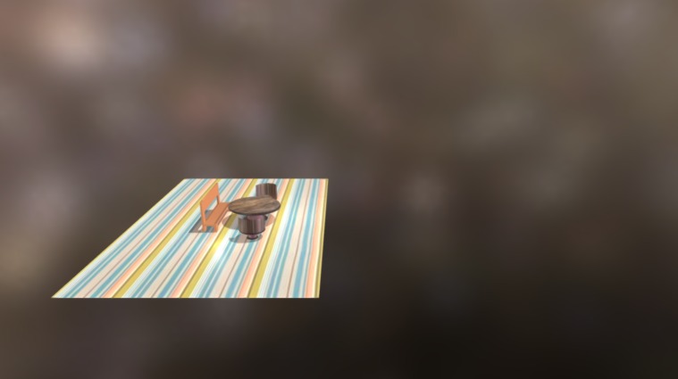 Meja, Kursi Bulat Dan Panjang Plus Lantai - Download Free 3D model by ...