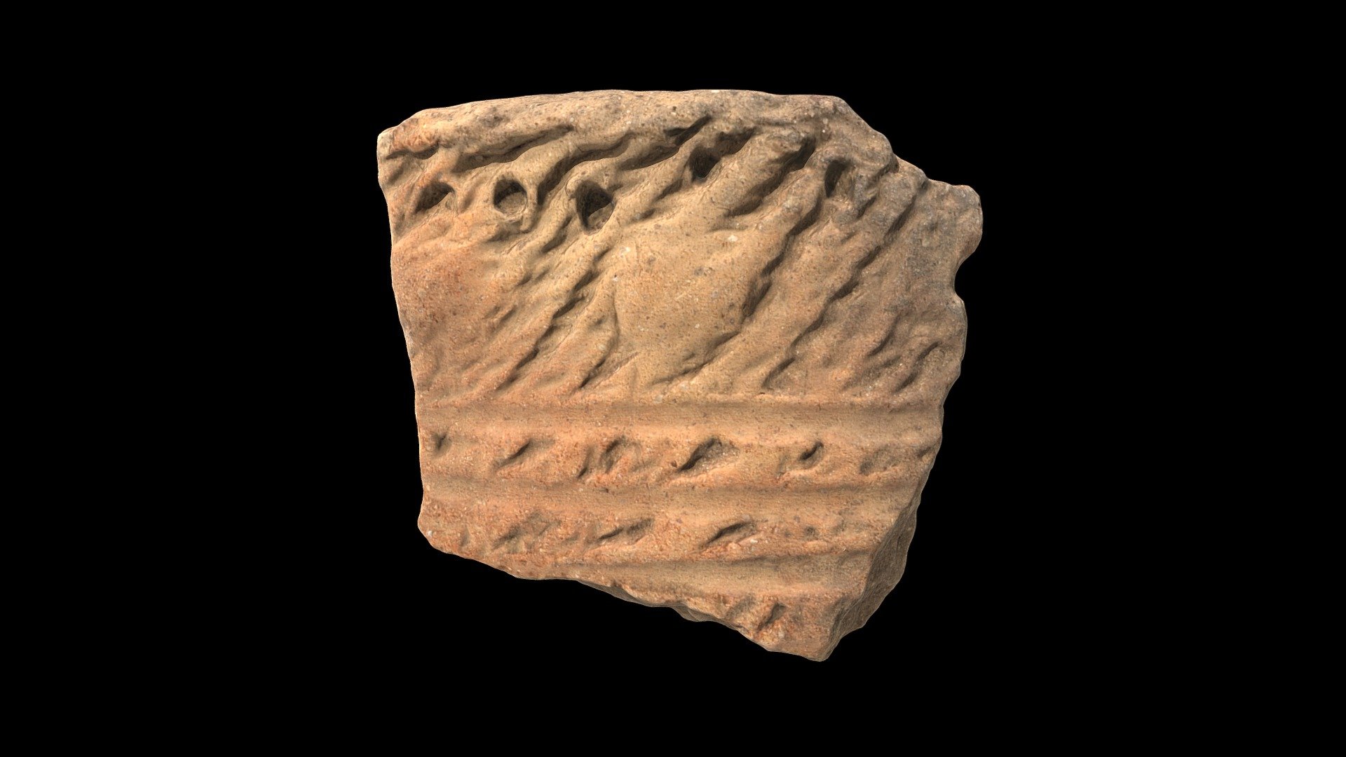 Ceramic Sherd with Bosses and Punctates - 3D model by danderson4 ...
