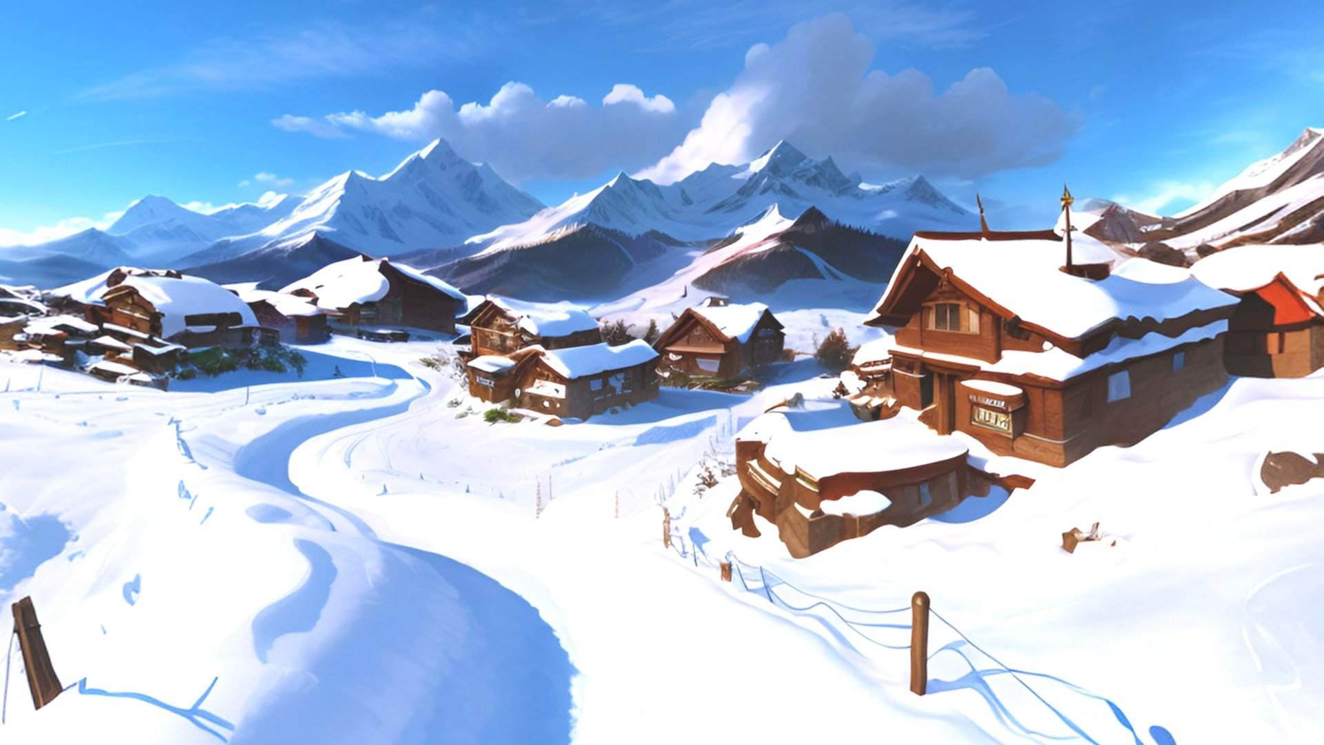 A Stunning Blanket of Snow" - Buy Royalty Free 3D model by Deepak ...