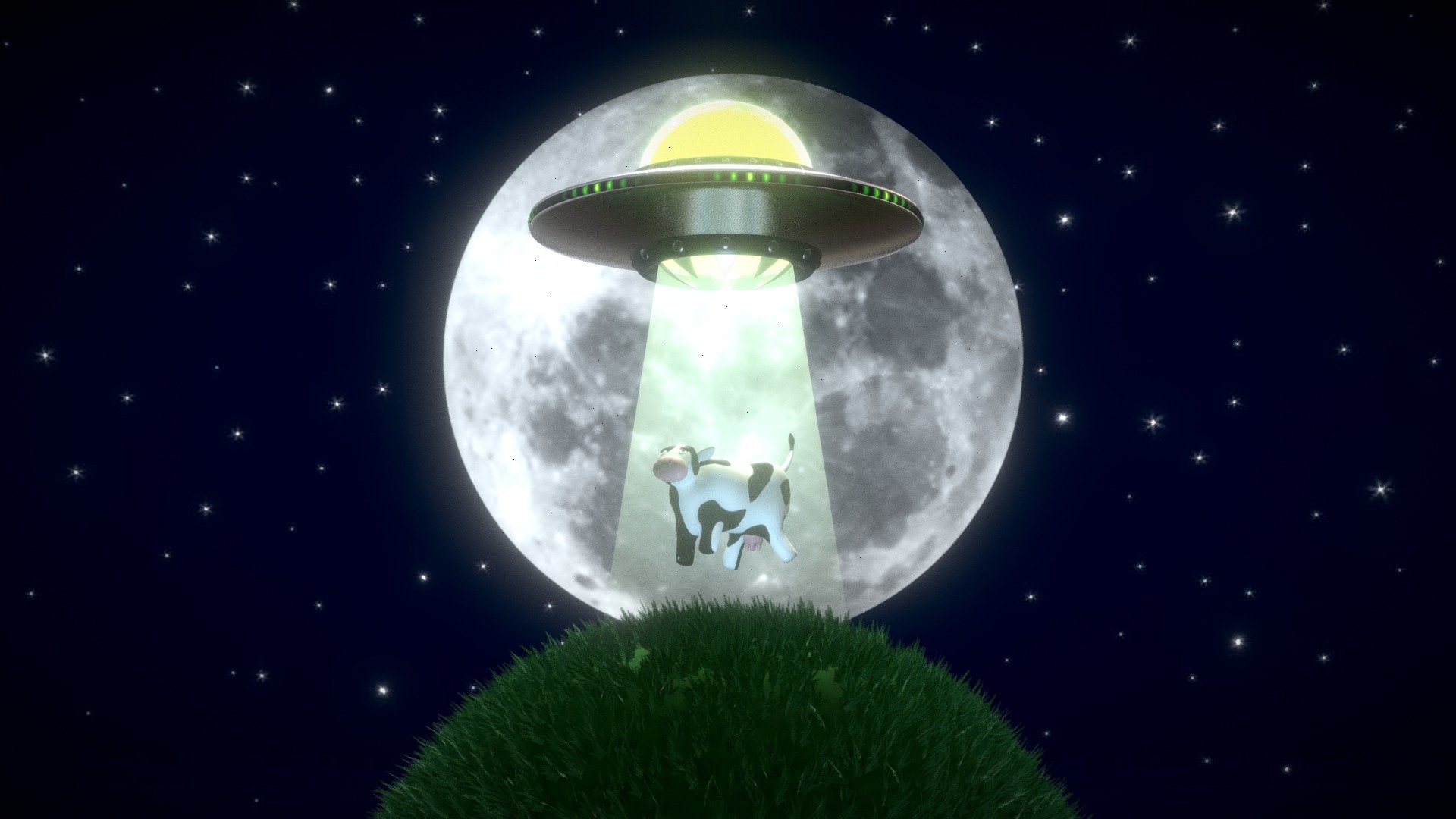 "Intergalactic Cow Stealer" - 3D model by Artyom (@art_yom_3d) [8ab15ae ...