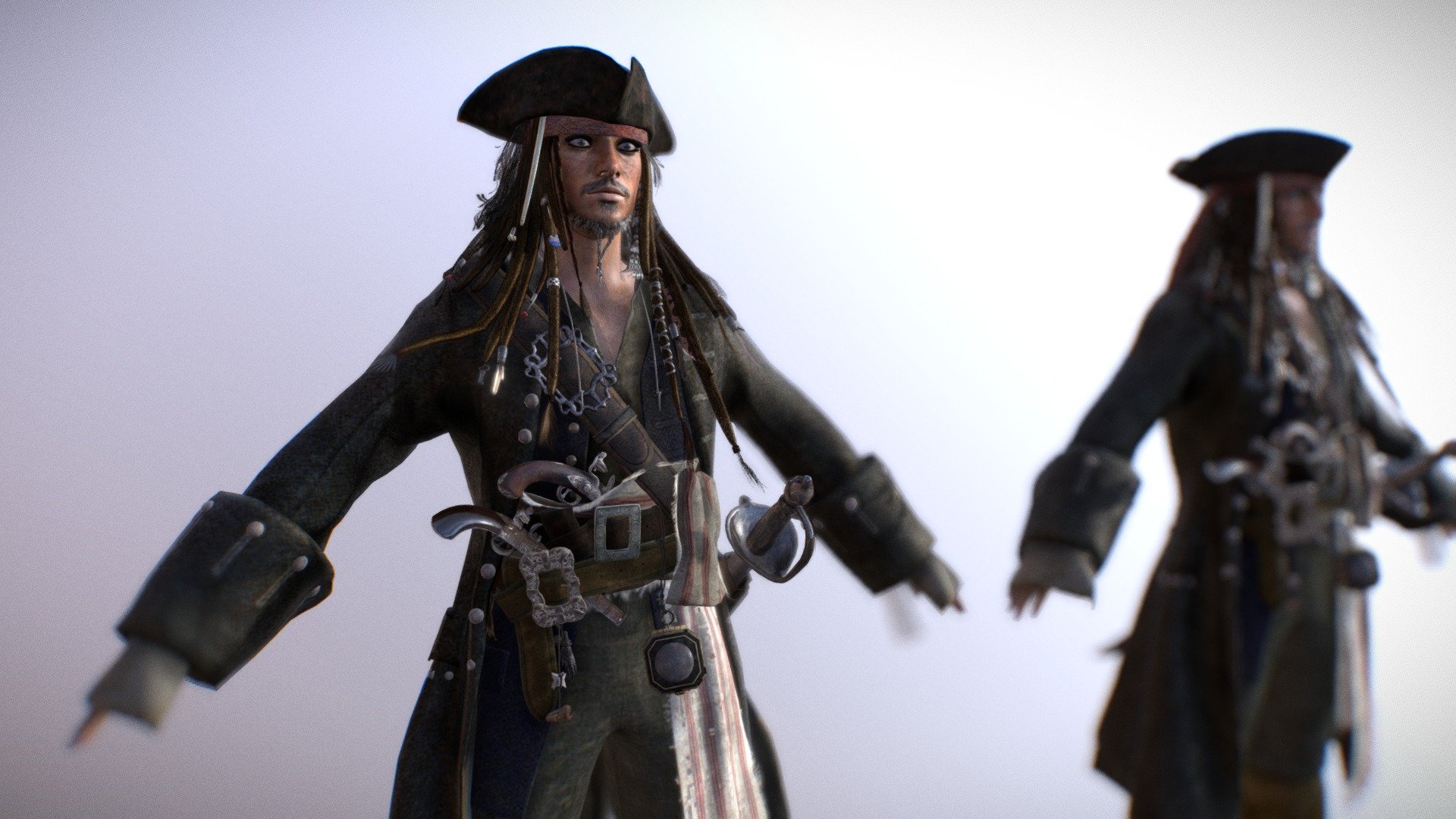 Jack Sparrow |ready for animation| - Download Free 3D model by ...
