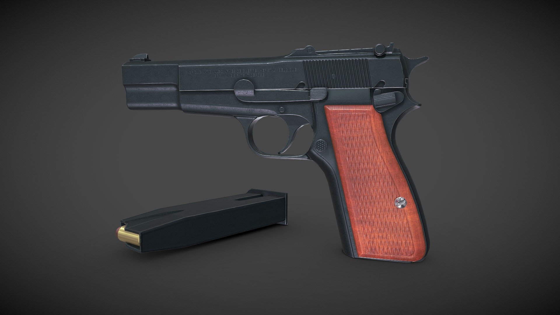 Browning Hi-Power - Download Free 3D model by MaX3Dd [8ab2b0c] - Sketchfab